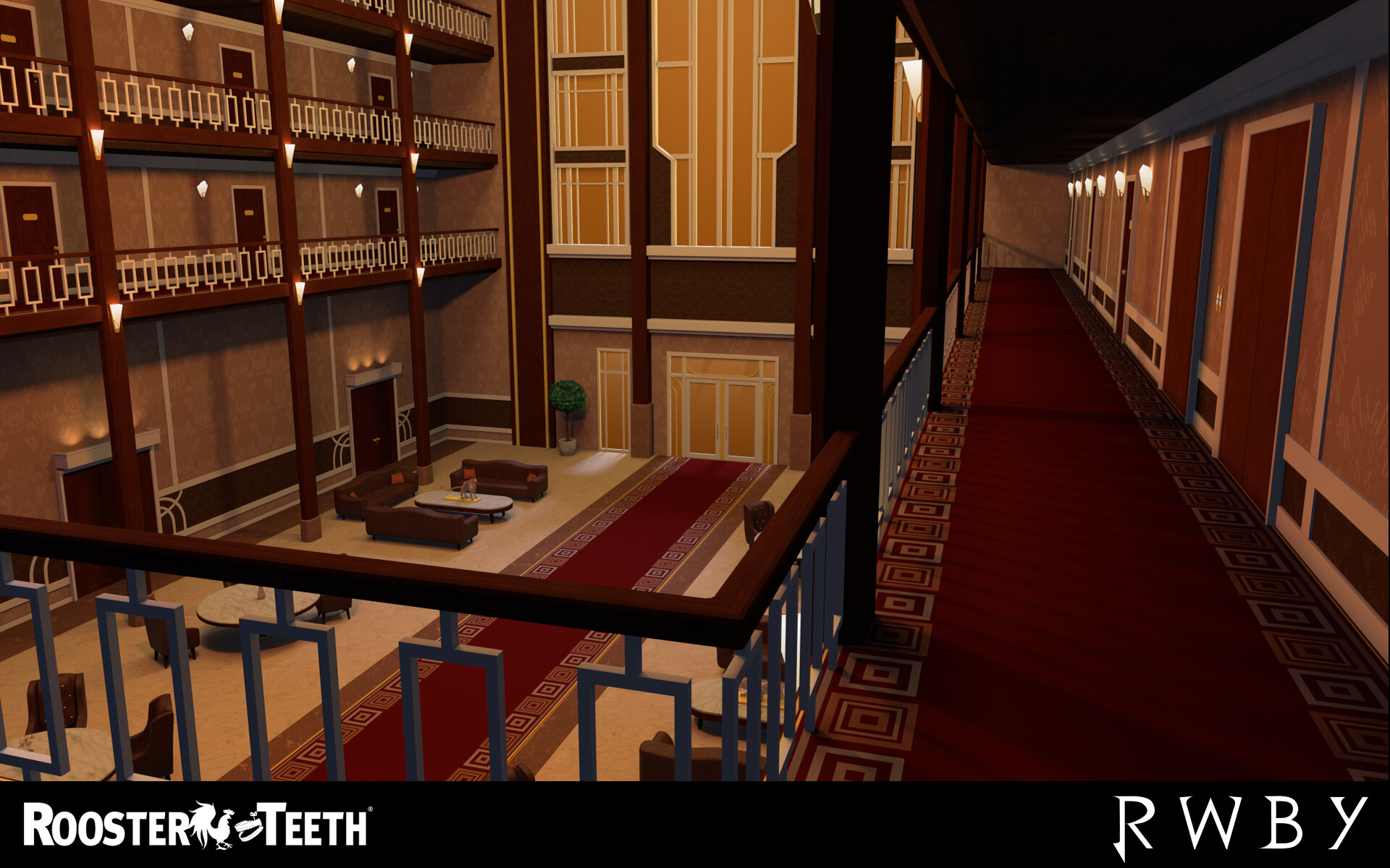 Christine Stuckart - Atlas Hotel Interior, RWBY 8 Look Development