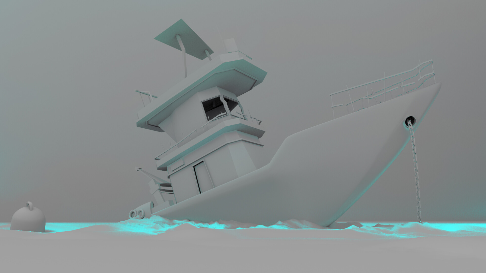 ArtStation - Sinking ship lowpoly