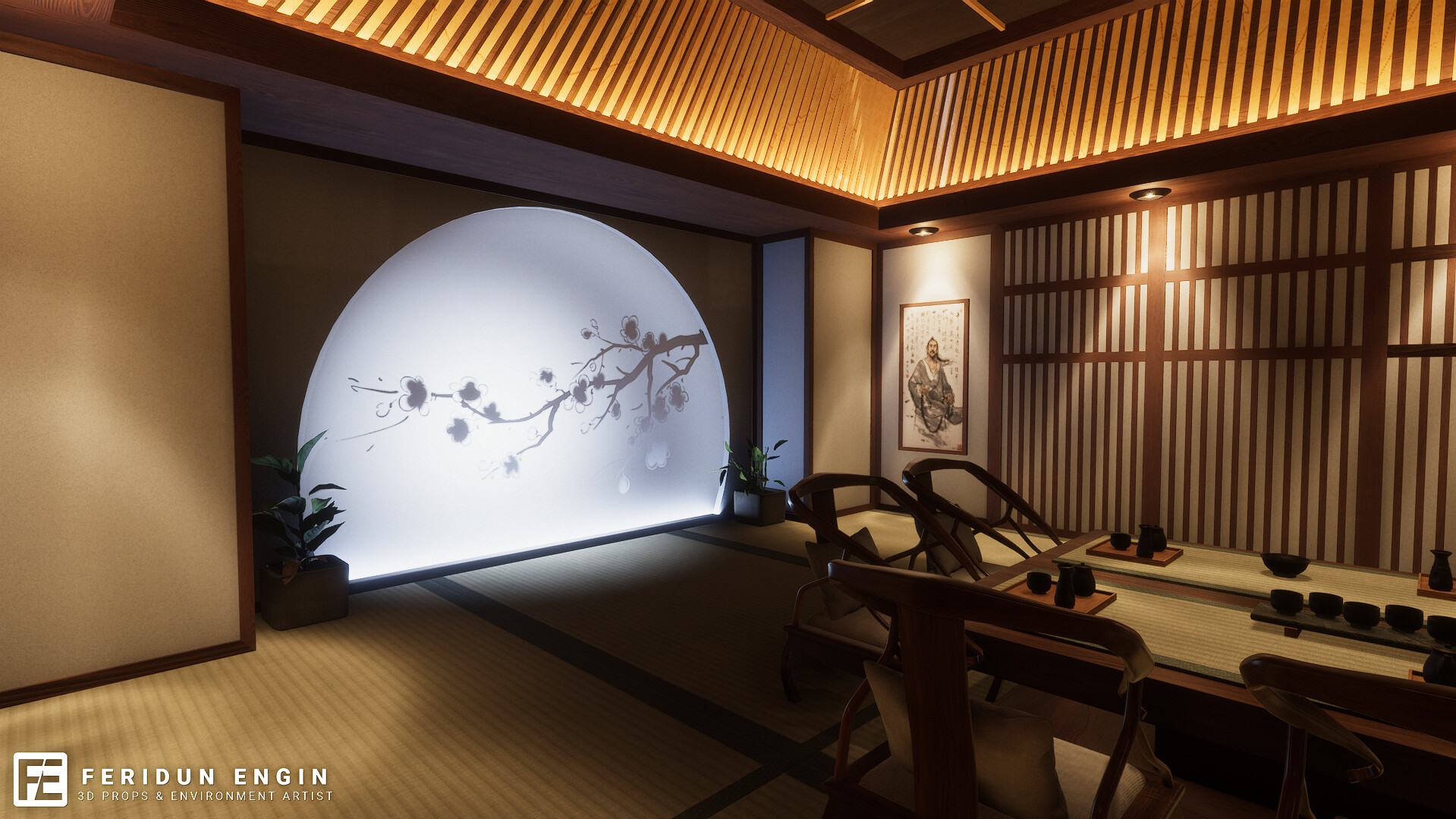 Feridun Engin - Chinese Tea Room (Unity HDRP]