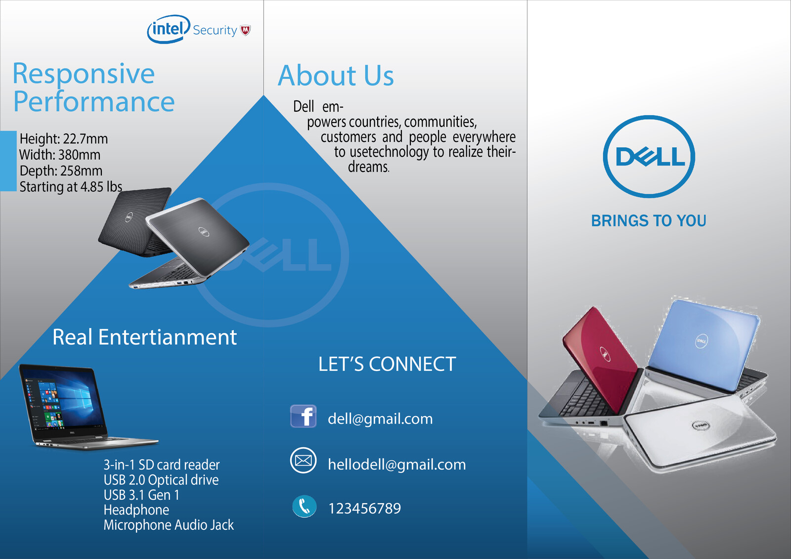 Krishna Verma - DELL Laptop Brochure Design