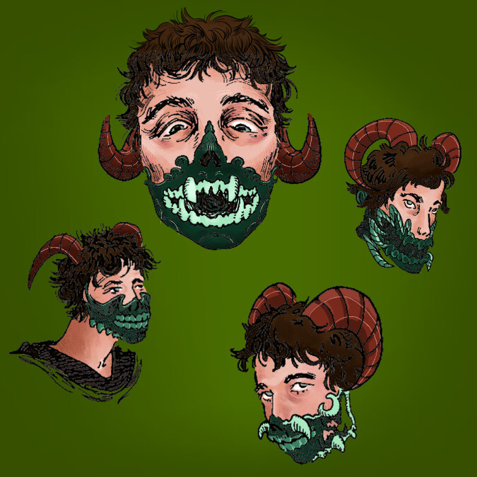 ArtStation - Different CORPSE HUSBAND Among Us masks