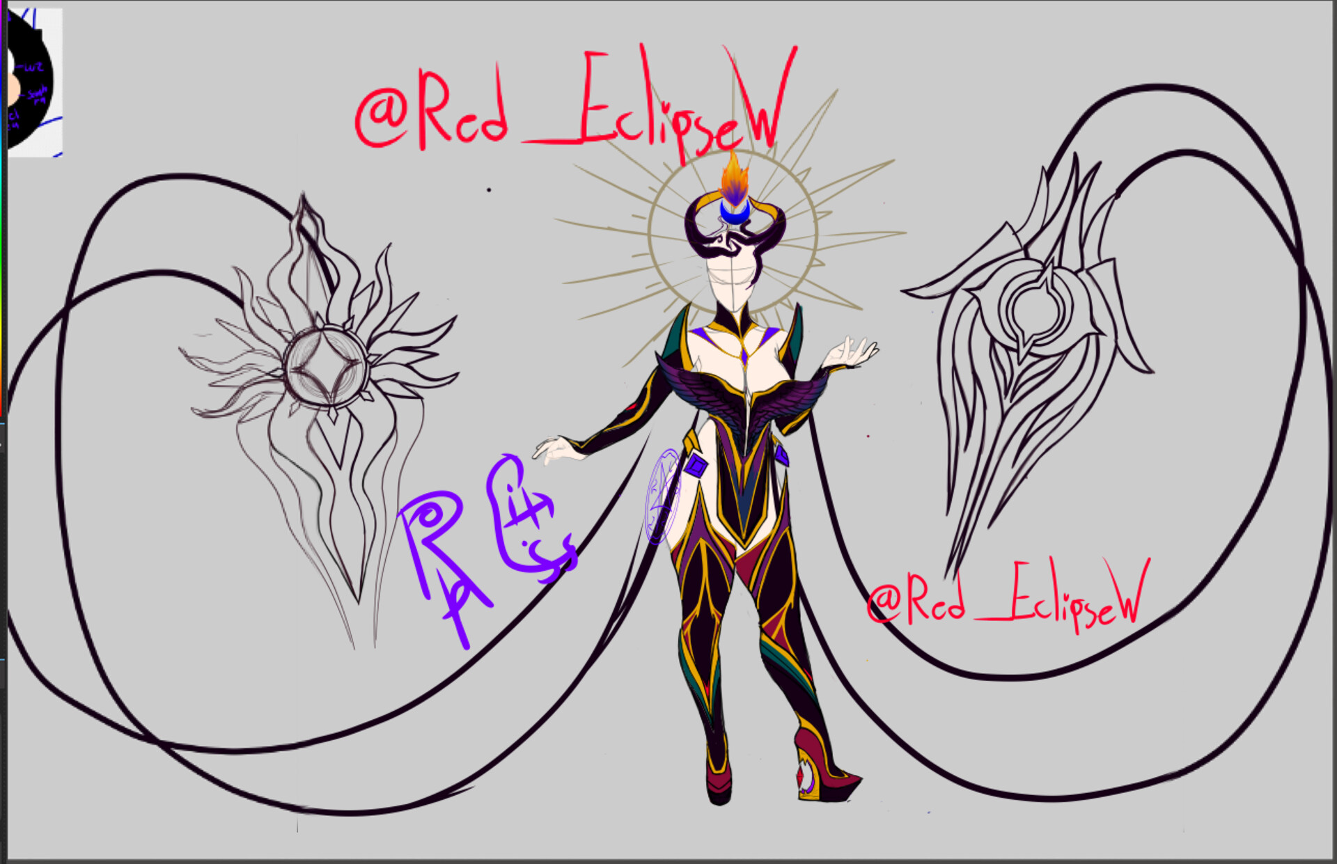 ArtStation - Evelynn Coven Trabajo de Titulación, Red-Eclipse