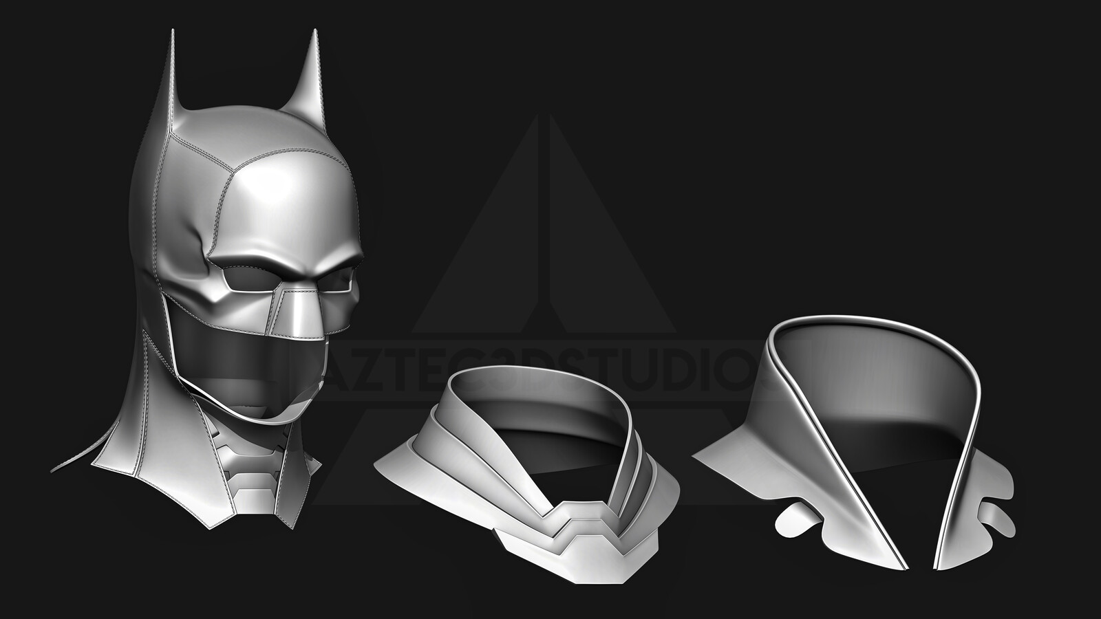 Aztec3DStudios - The Batman Movie 2022 Cowl V2 Update!