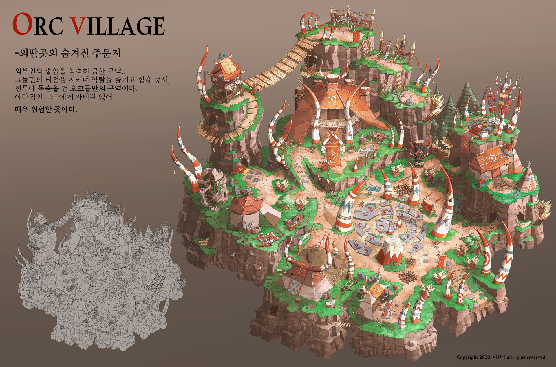 ArtStation - Orc village
