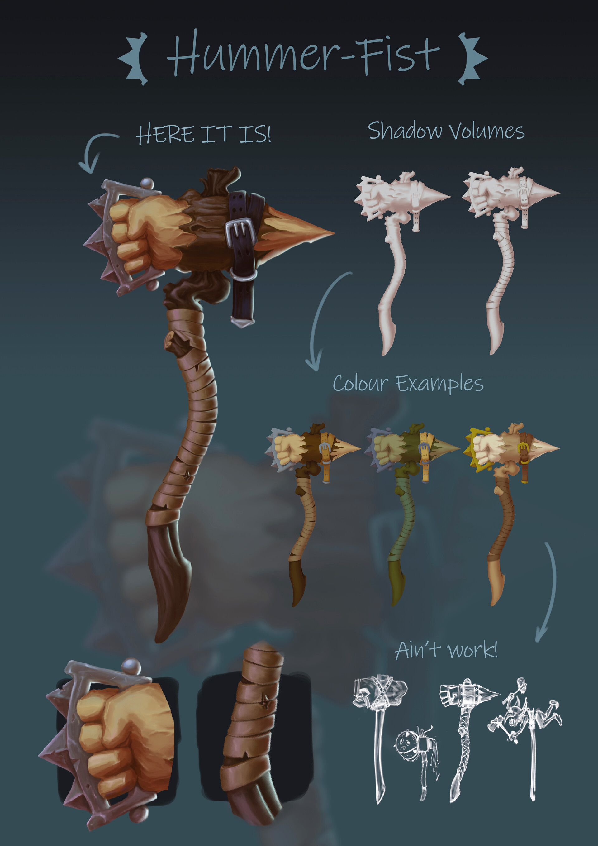 ArtStation - Hummer-Fist Weapon.