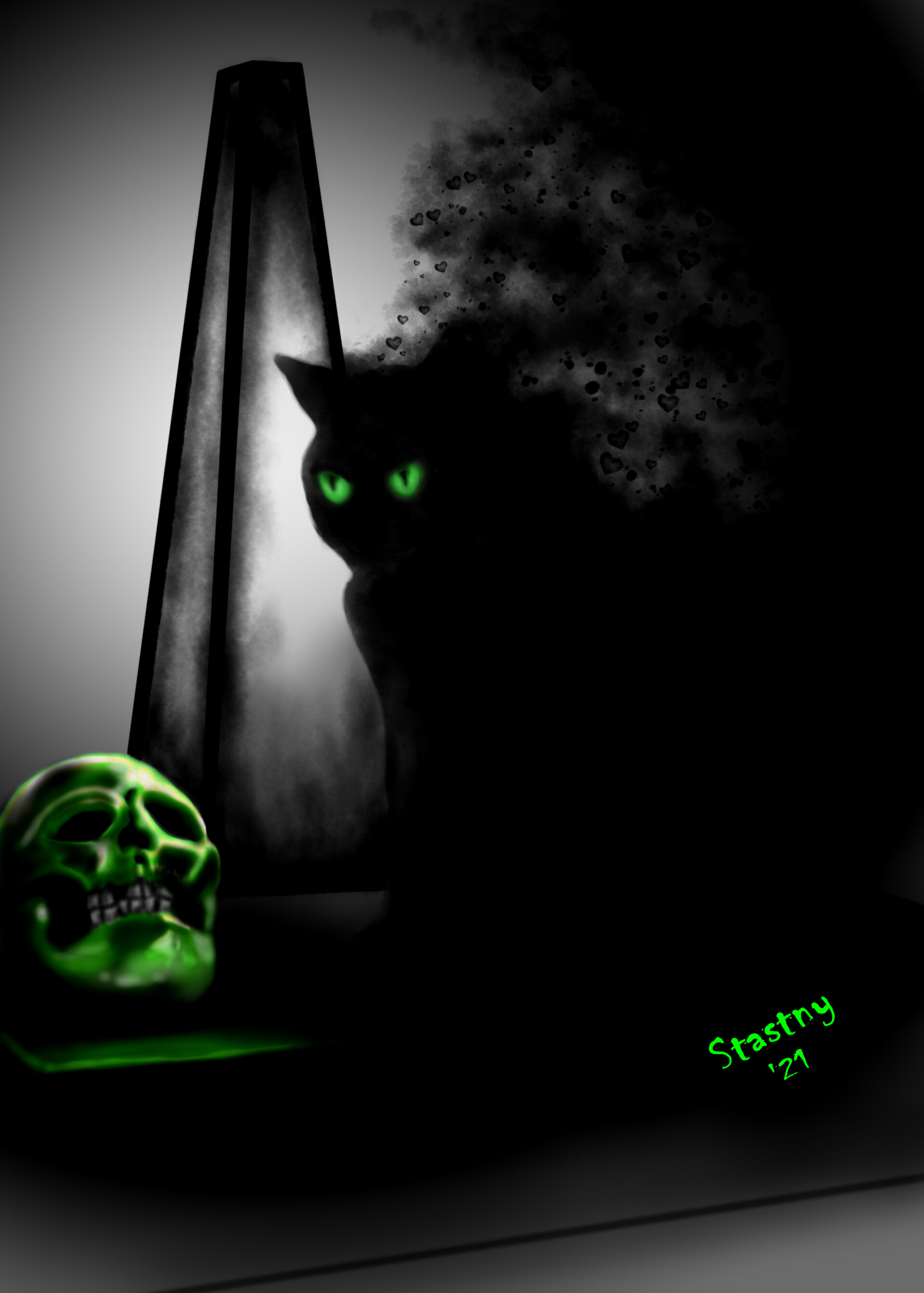 ArtStation - Gothic cat