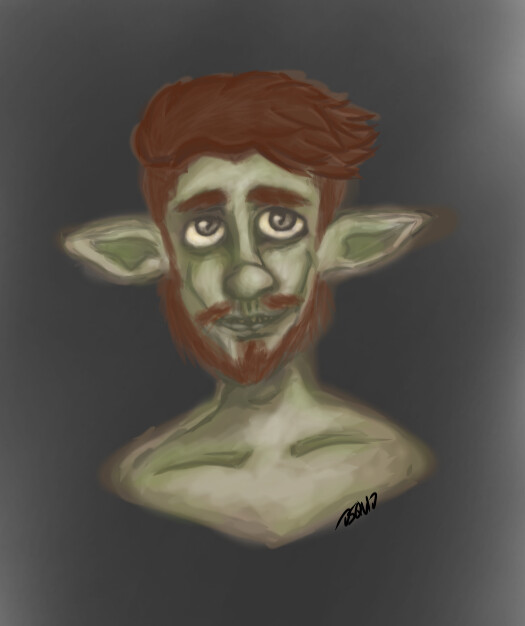 ArtStation - Digitally-painted fantasy character concept headshot.