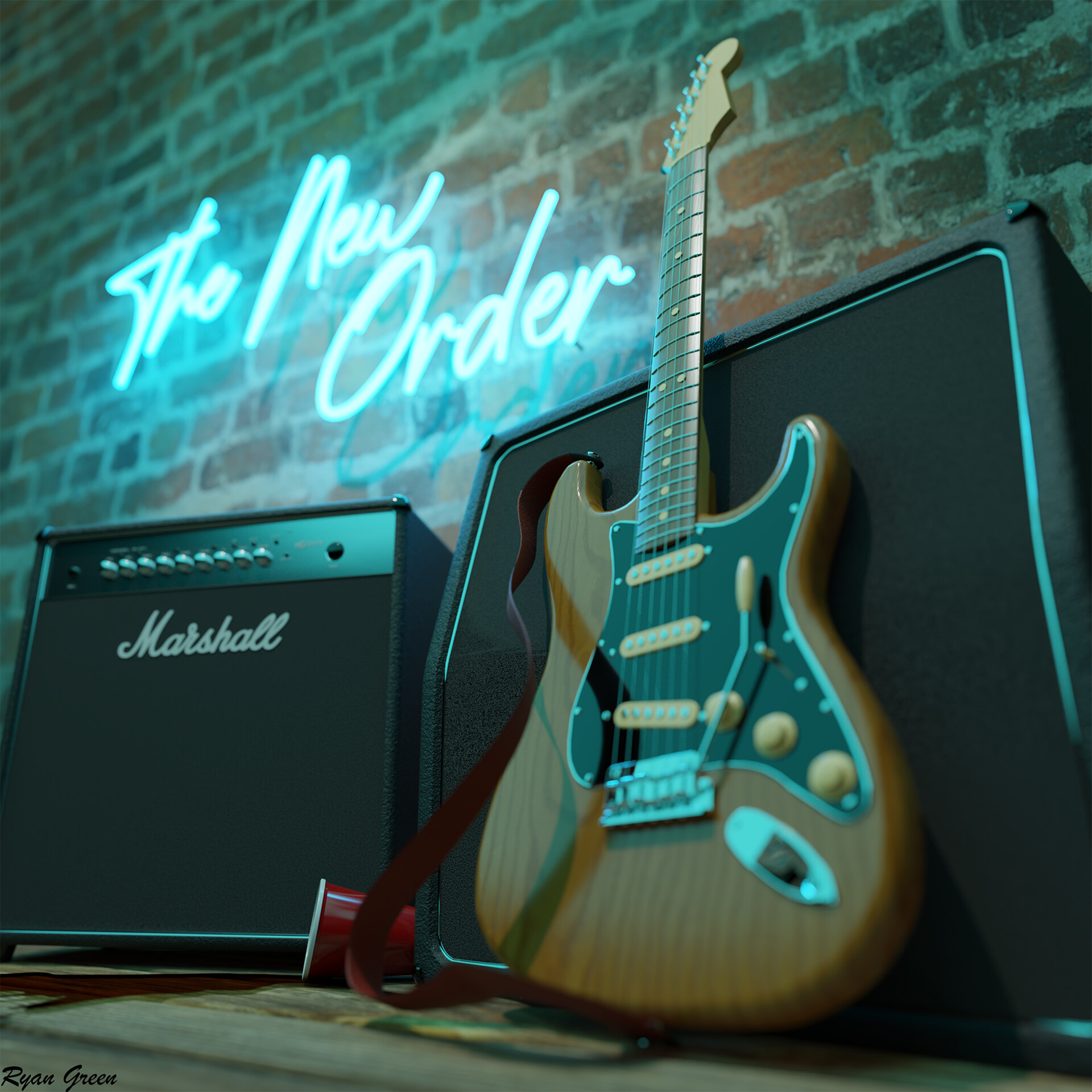 Ryan Green - Fender American Professional Guitar Stage set