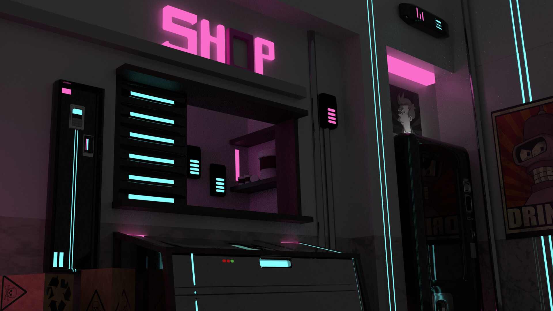 ArtStation - Cyberpunk Shop