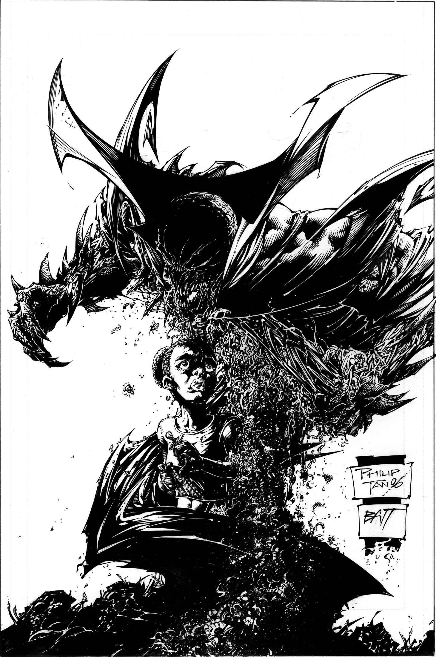 ArtStation - Spawn Cover #156 Inking Commission