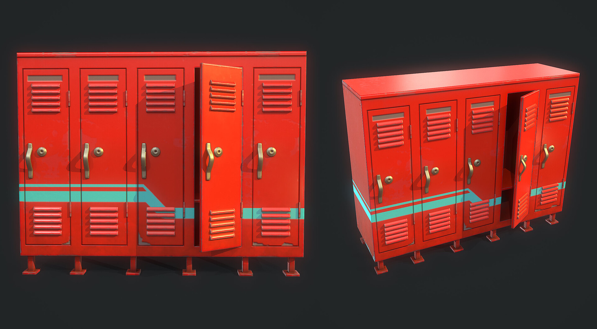 ArtStation - Stylized Lockers