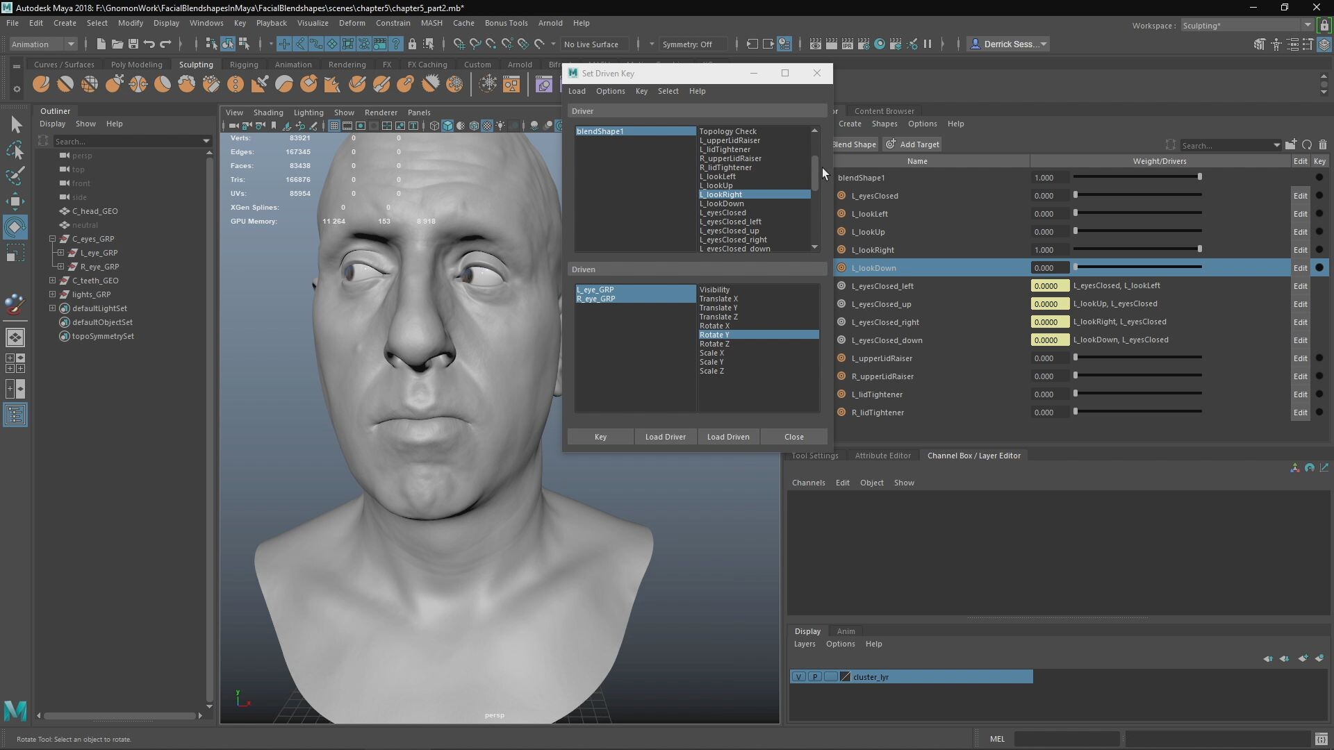 Derrick Sesson - Introduction to Creating Facial Blendshapes in Maya