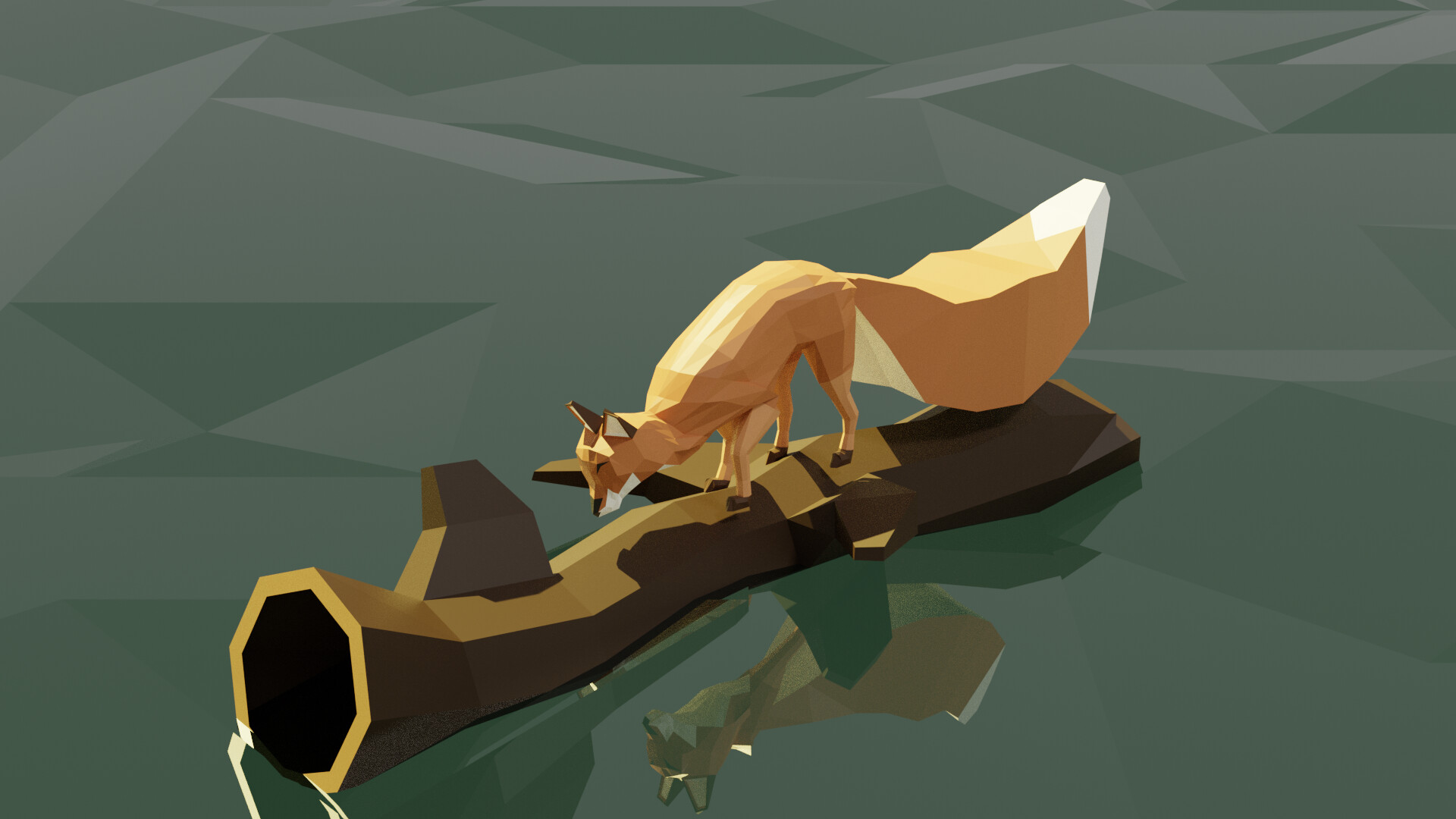 ArtStation - Low poly fox