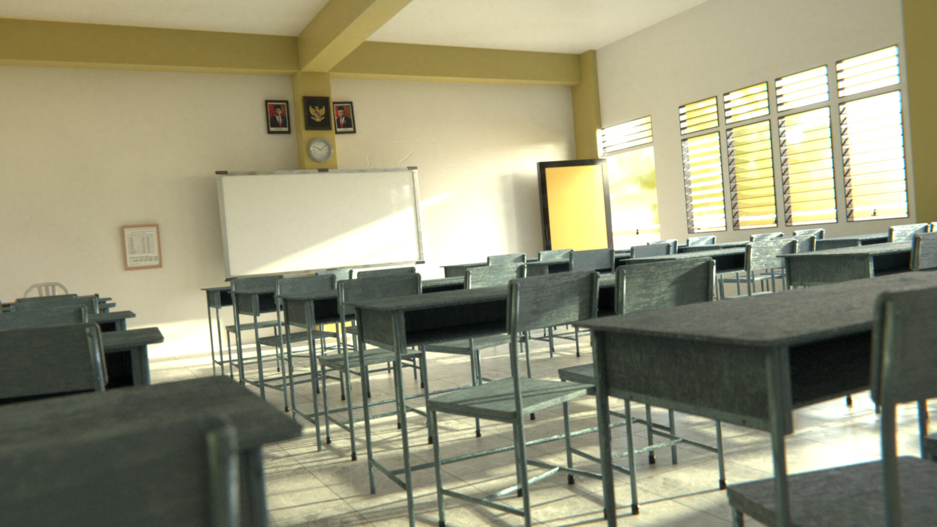 ArtStation - Classroom scene