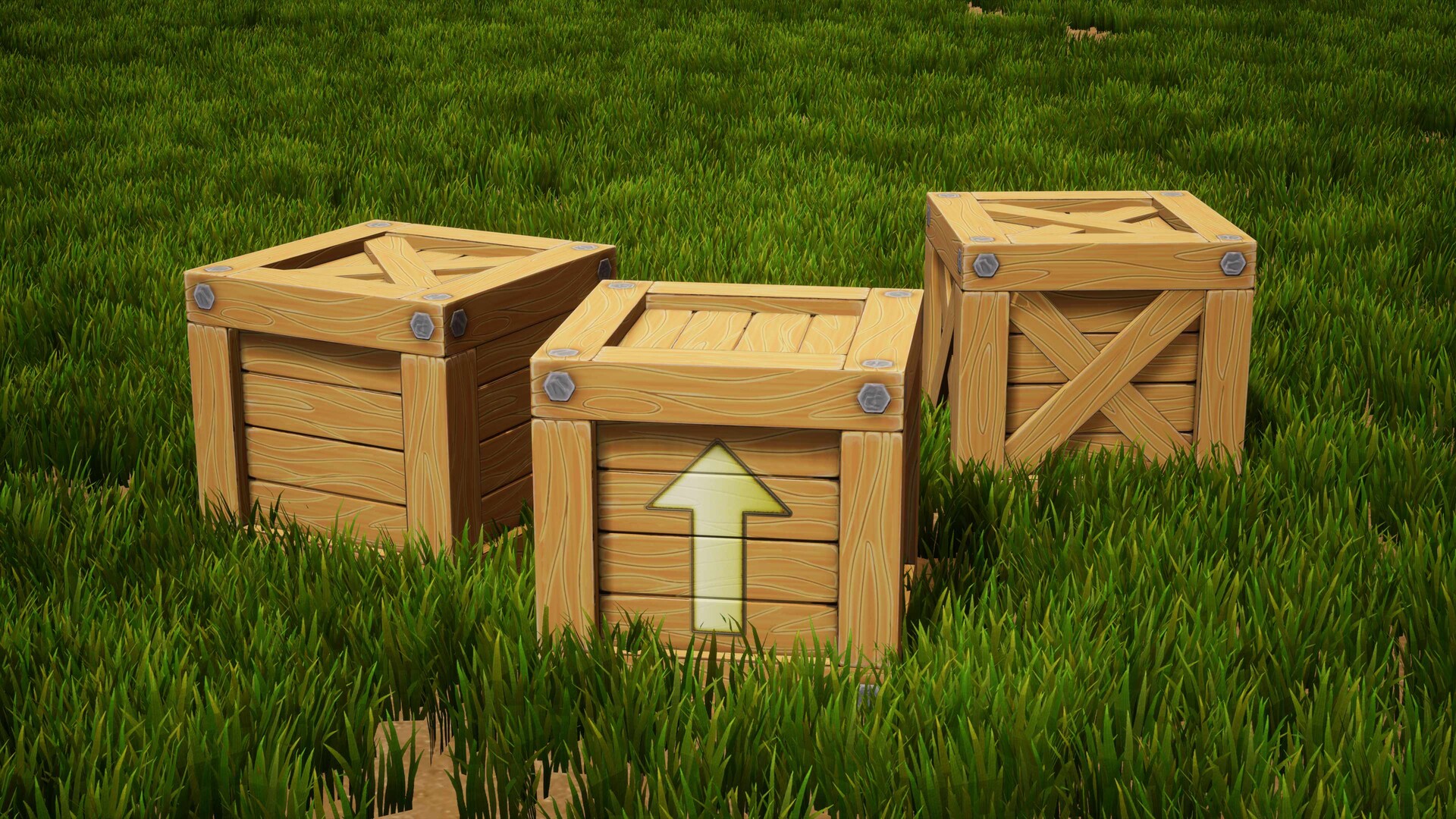 ArtStation - Project Stylized crate wood