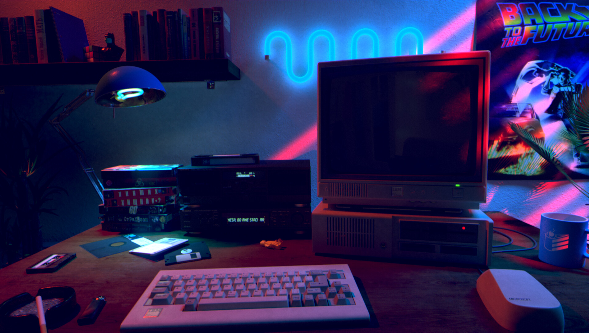 ArtStation - Retro desk