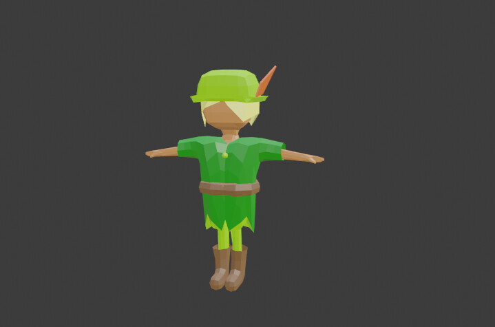 ArtStation - 3D Low Poly Robin Hood Character