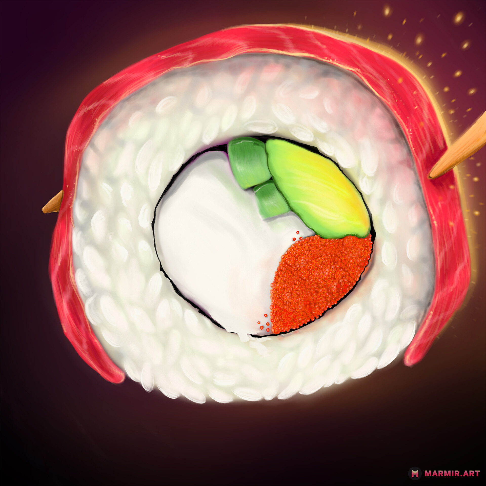 ArtStation - The Most Delicious Roll Philadelphia | Food Art ...