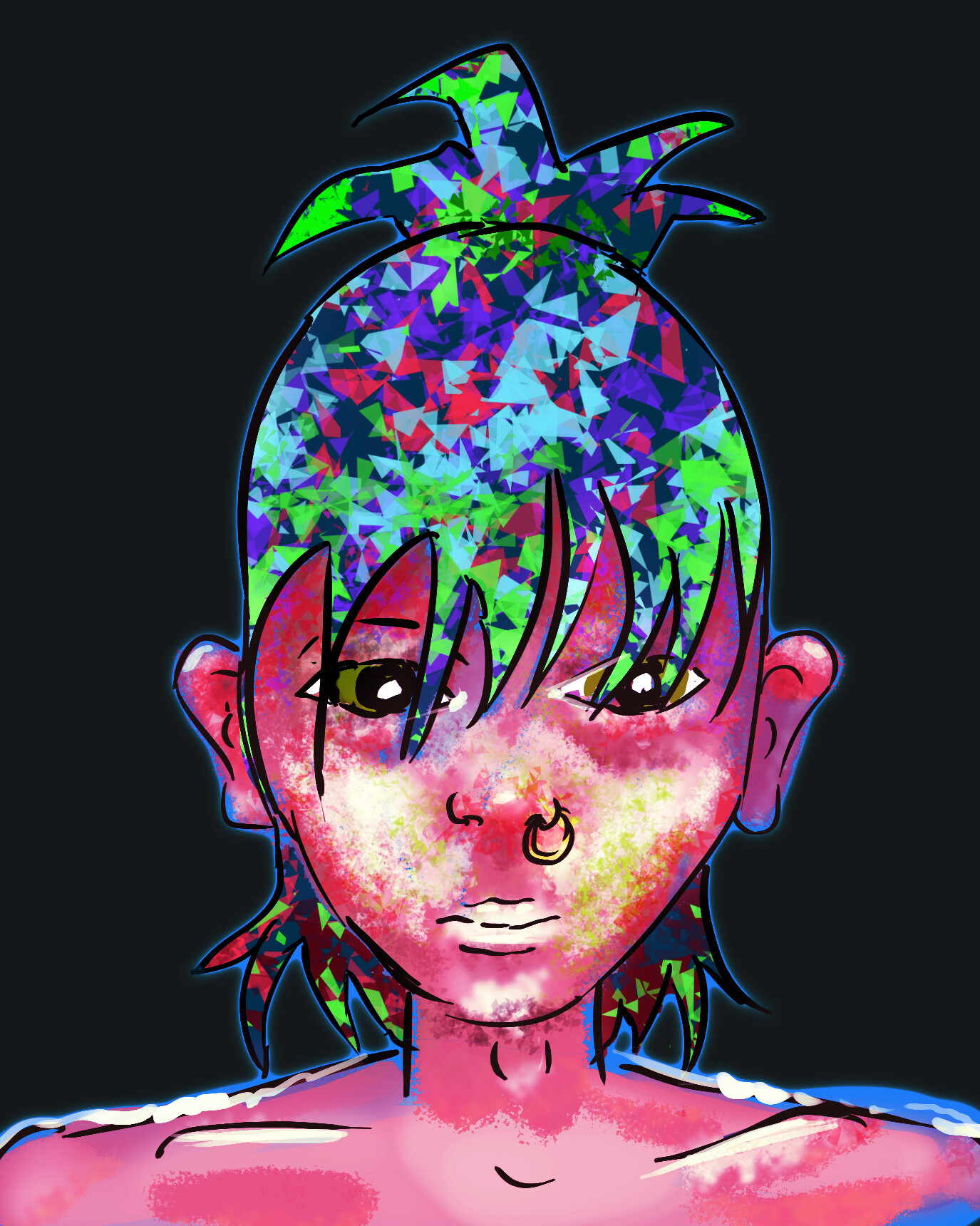 ArtStation - 2021-04-25 Neon girl