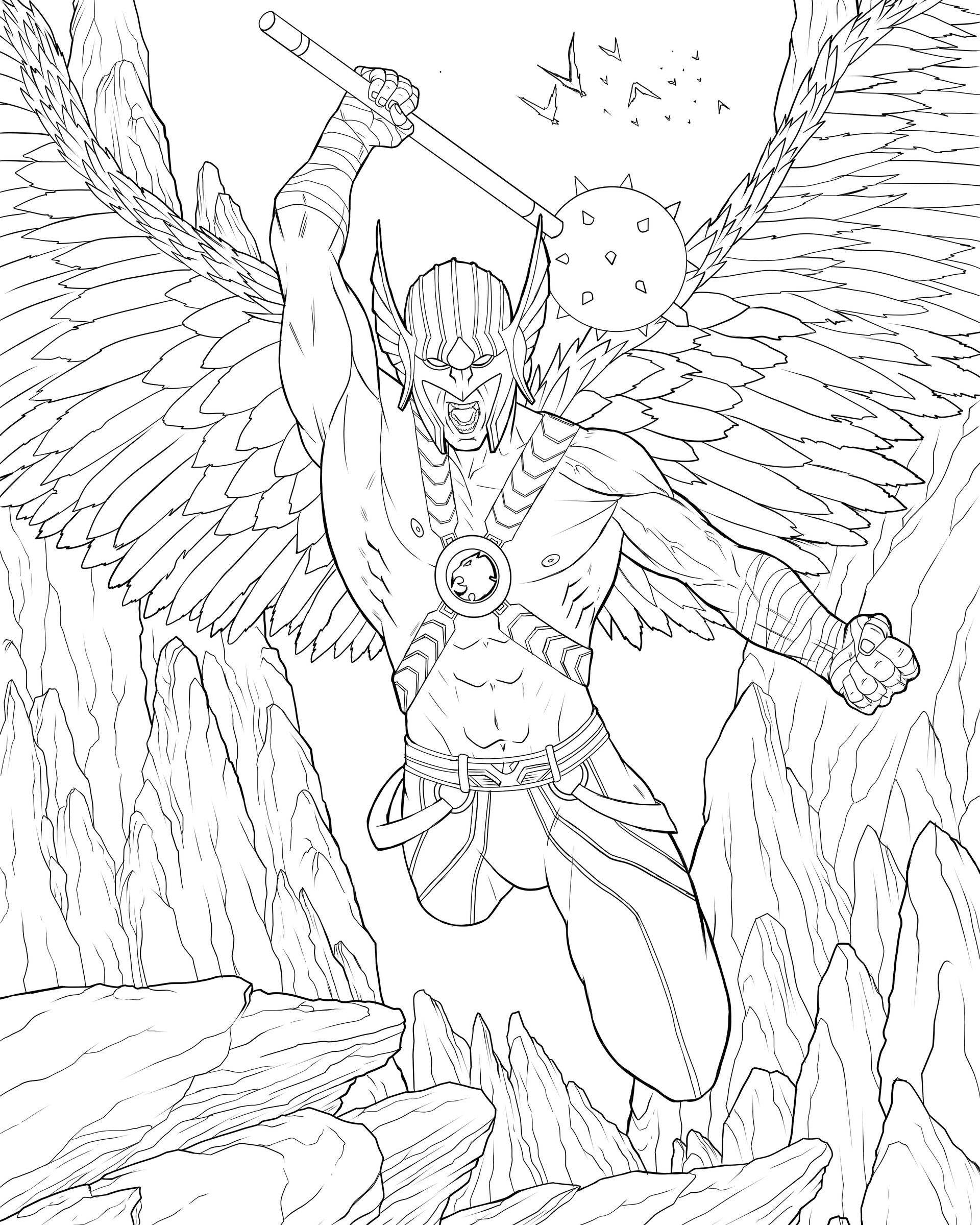 ArtStation - Hawkmen, digital ink