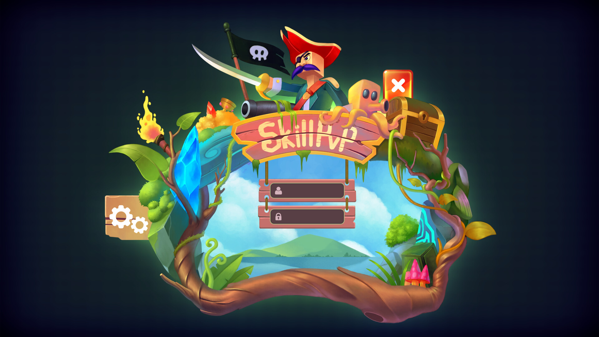 ArtStation - Login screen for a mod version of minecraft game.