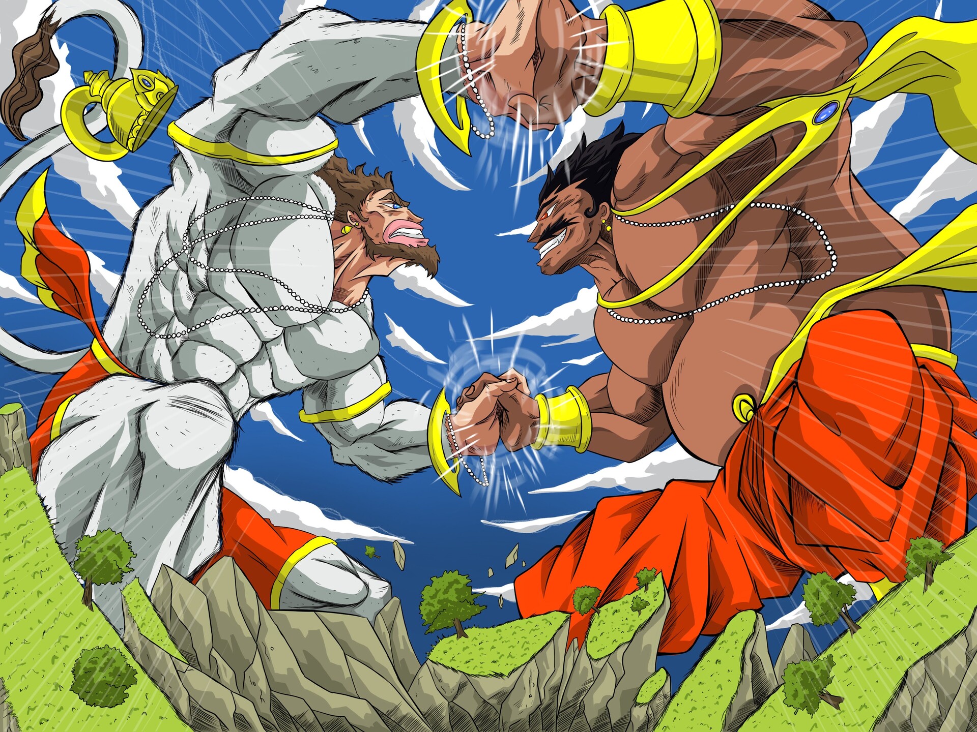 ArtStation - Lord Hanuman vs khumbkaran