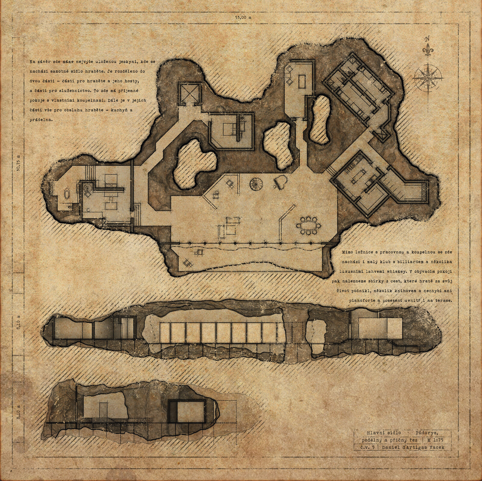 Daniel Vacek - Residence of Count d'Artigas - Steampunk cave living