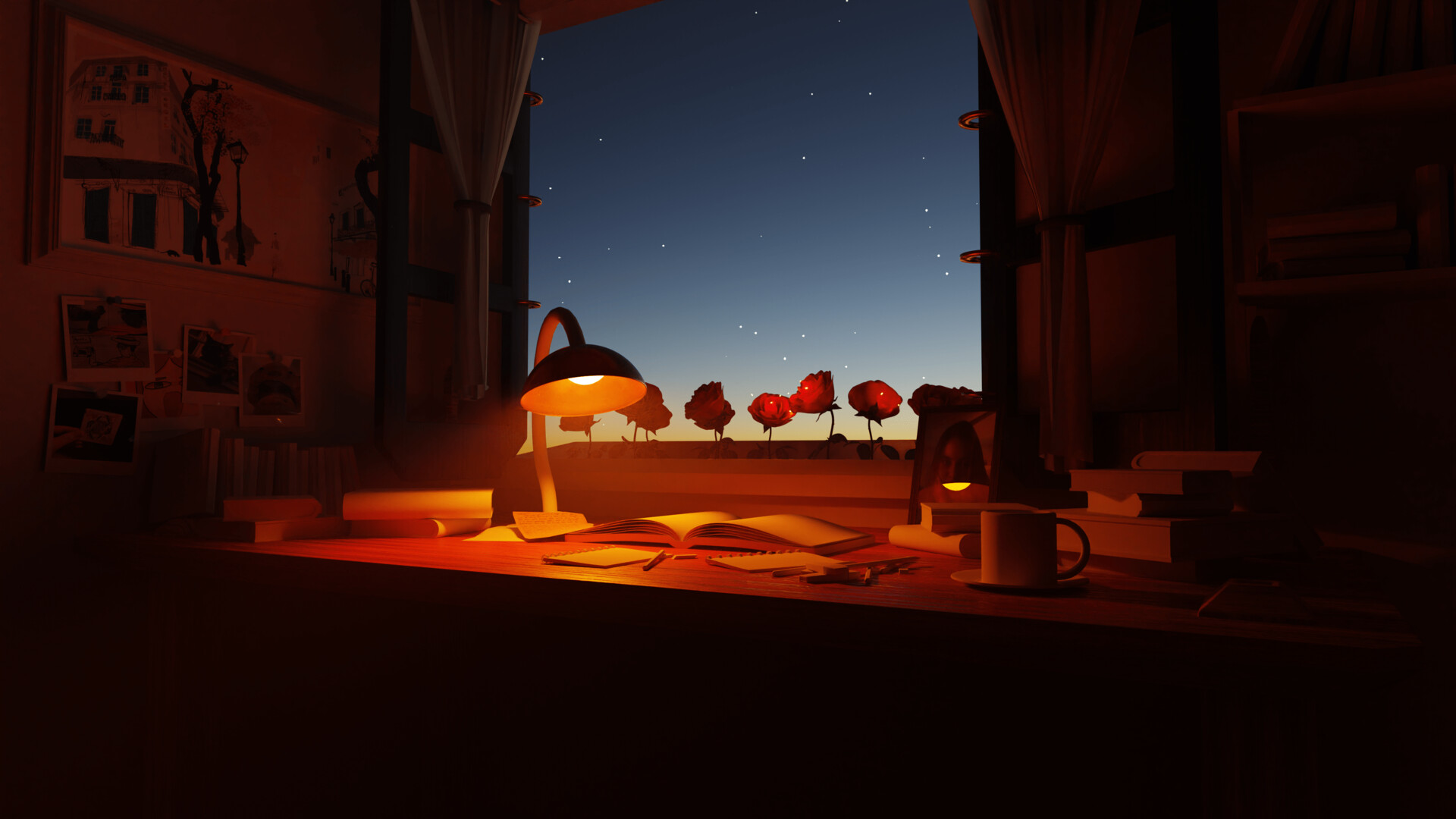 ArtStation - Desk Scene