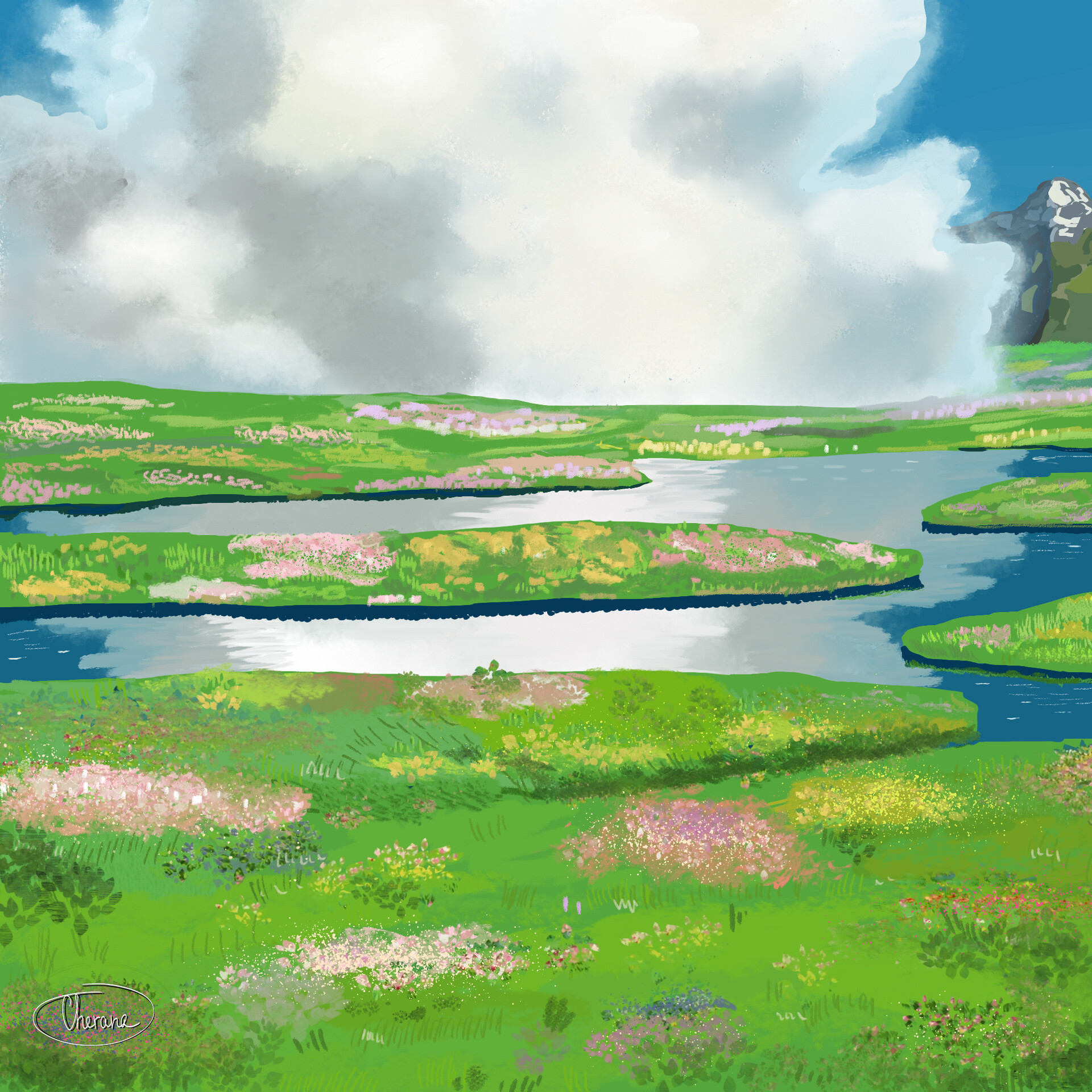 ArtStation - Anime nature landscape