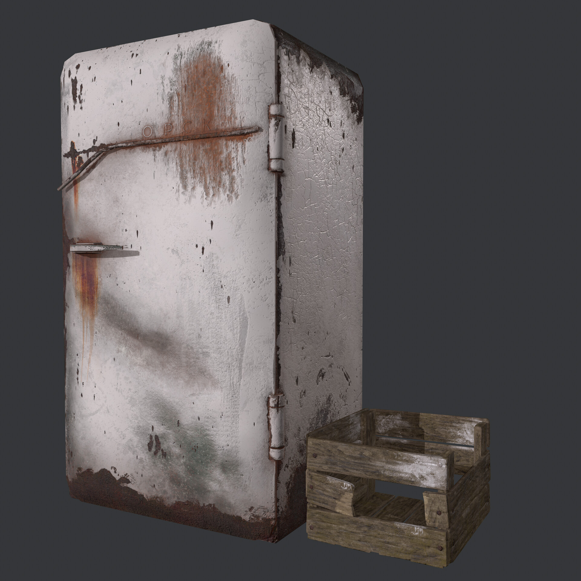 ArtStation - Refrigerator & crate