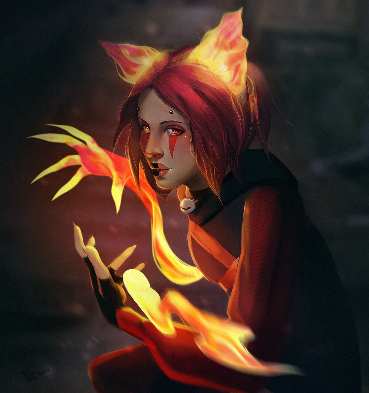ArtStation - Pyro nekogirl [OC]