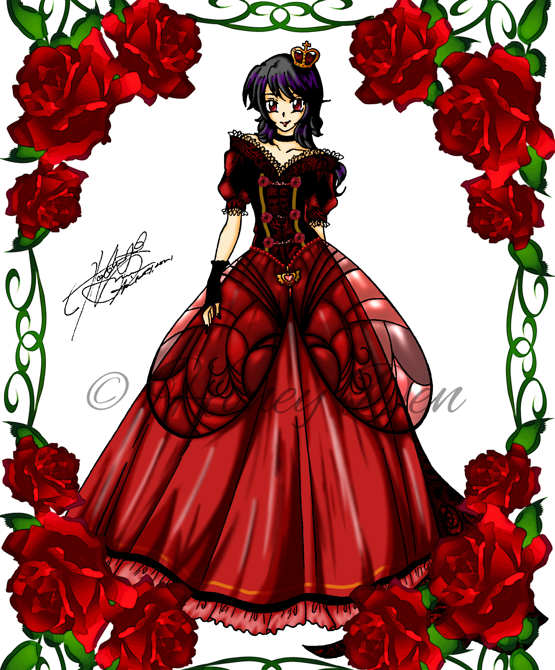 ArtStation - Colored: Queen of Hearts Outfit for Darkmotives