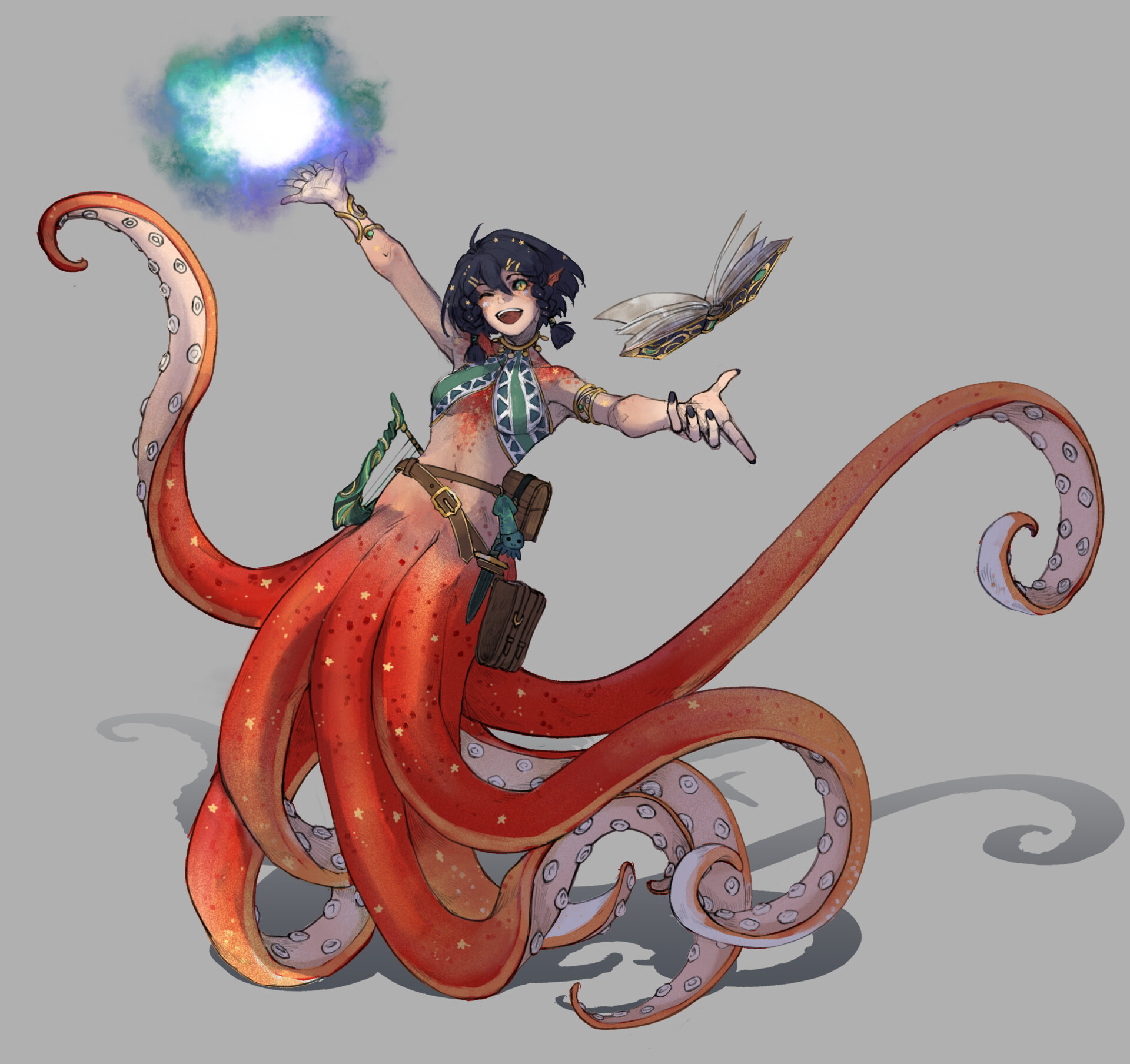 Stella Wikol - Squidfolk Sorcerer - D&D Character Design