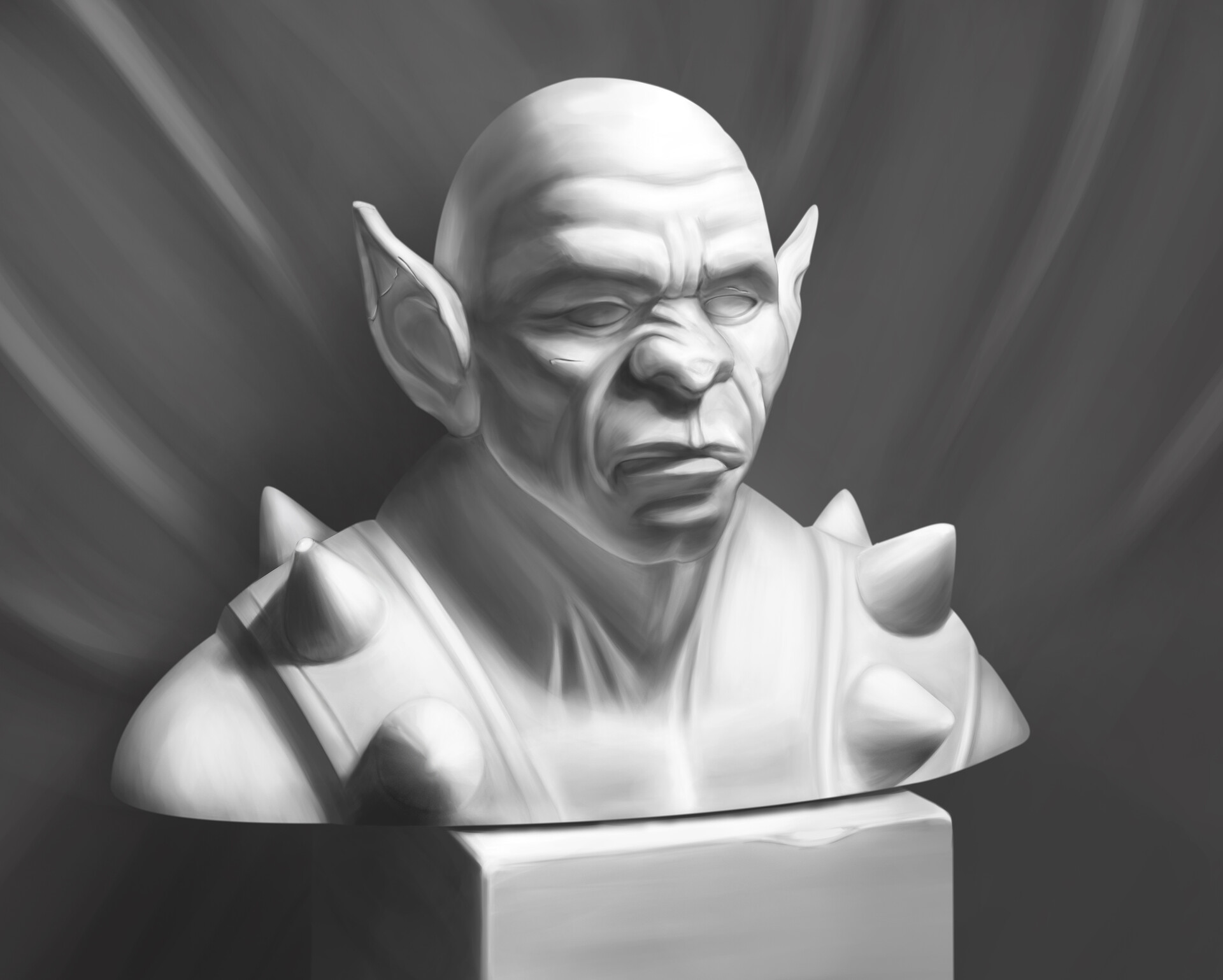 ArtStation - Orc plaster bust
