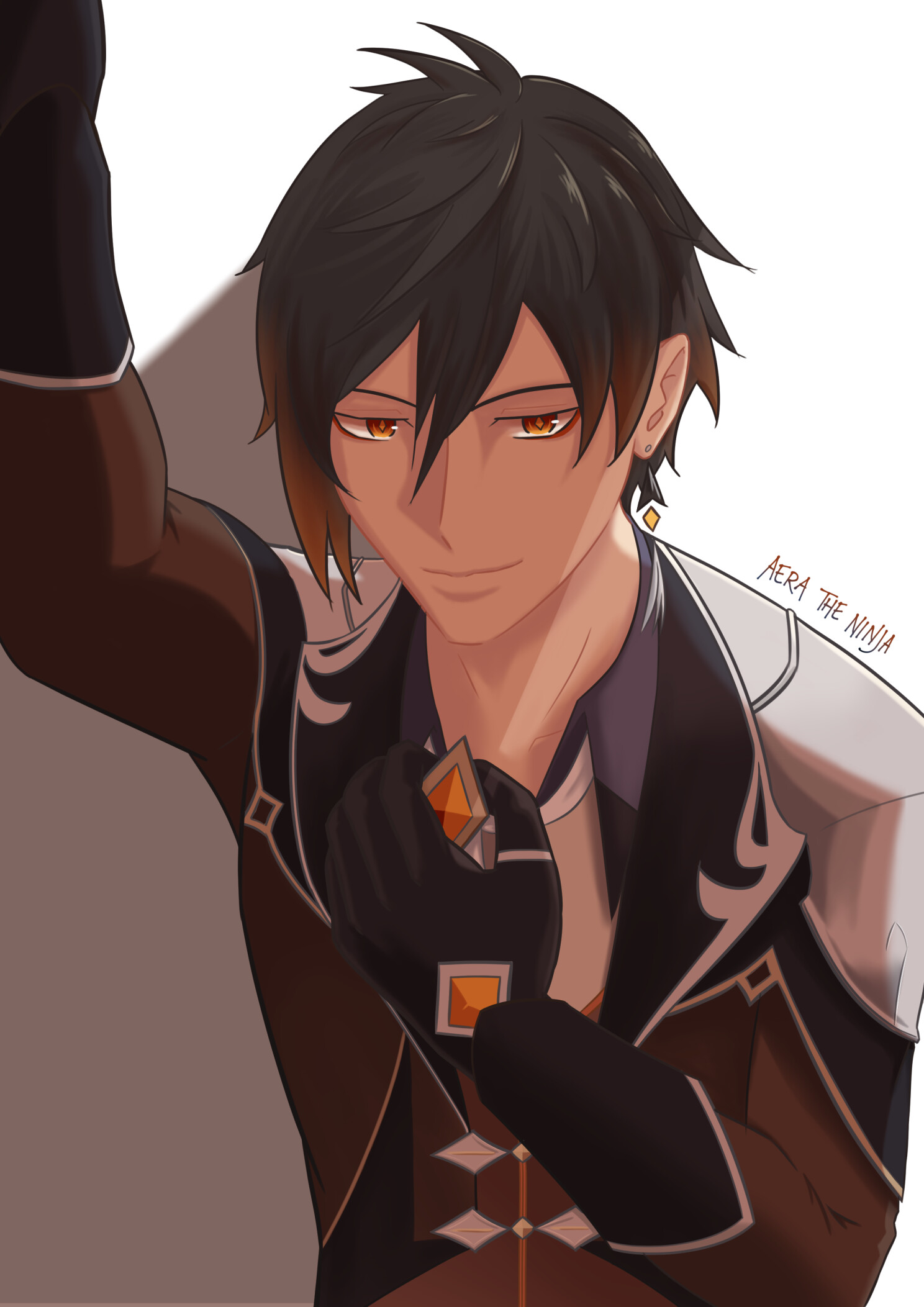 amber color eyes anime