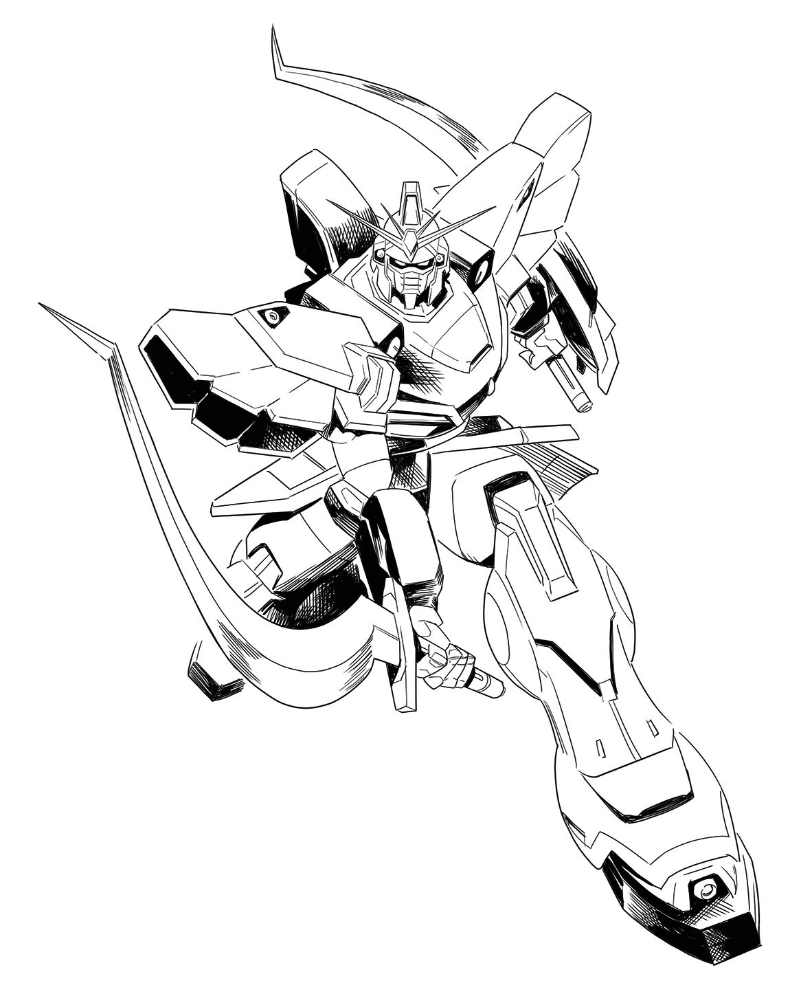 gundam wing coloring pages