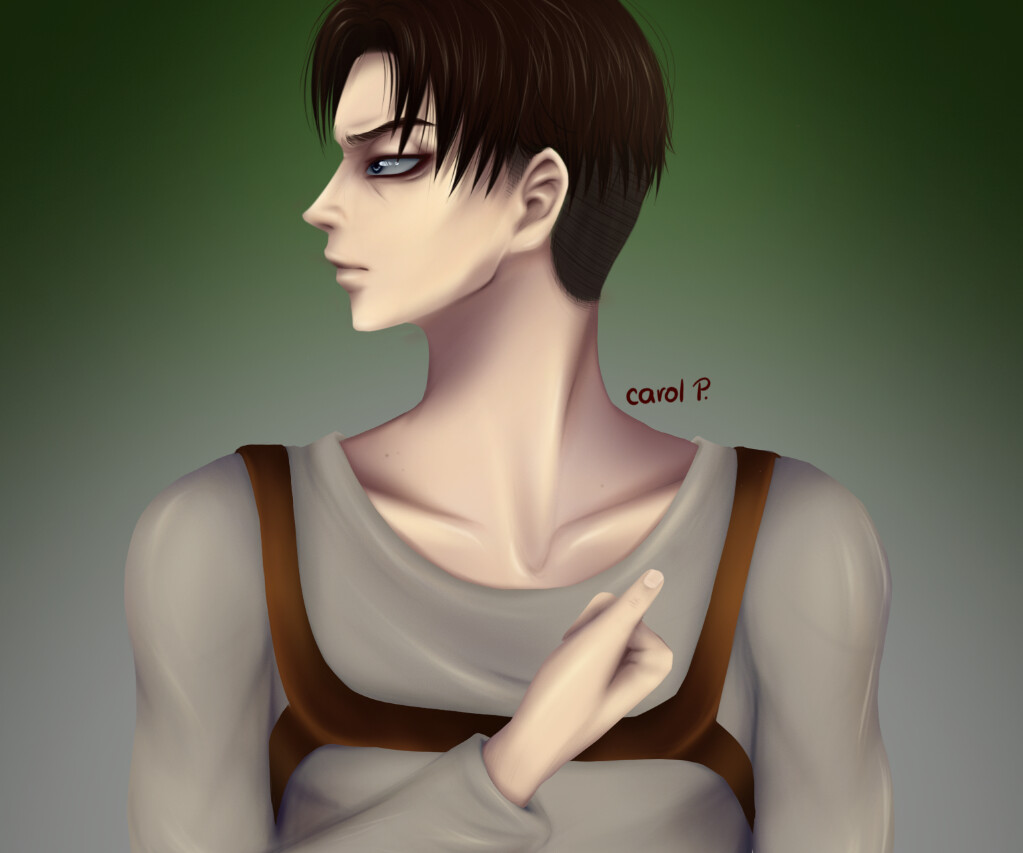 ArtStation - Levi Ackerman digital painting fanart