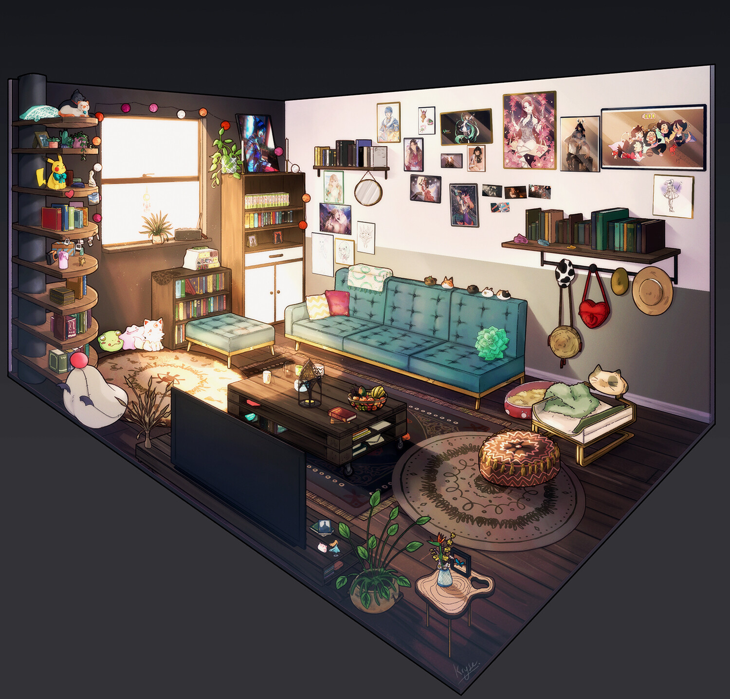 ArtStation - uwu crew's living room