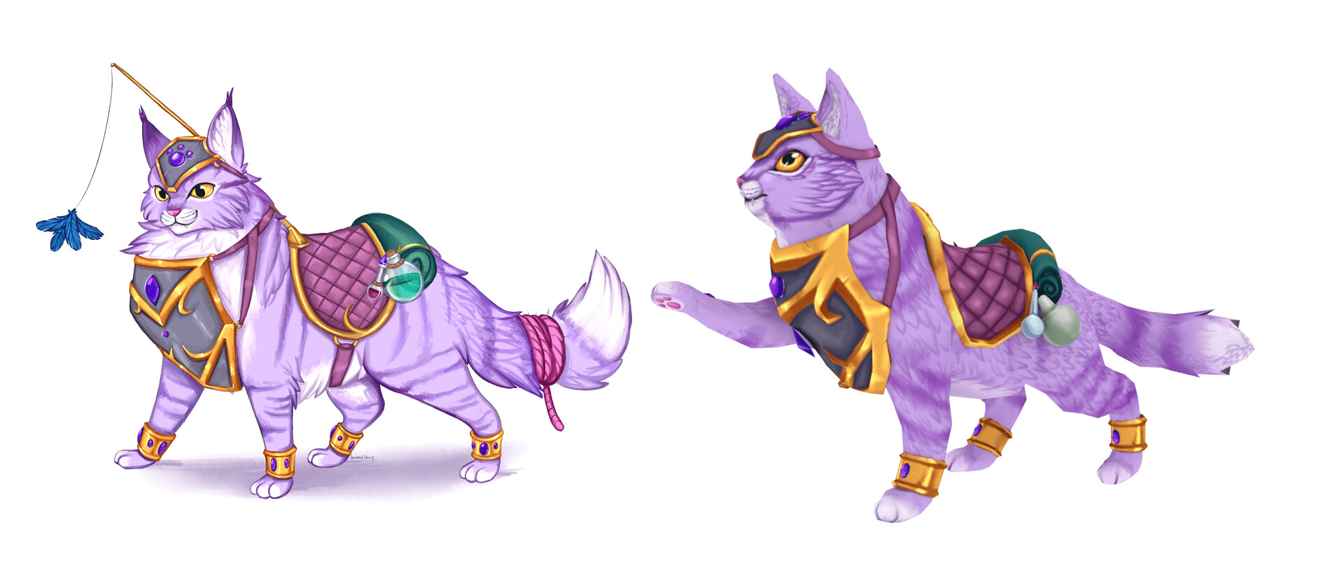 ArtStation - Prodigious Periwinkle (Cat Mount Concept)