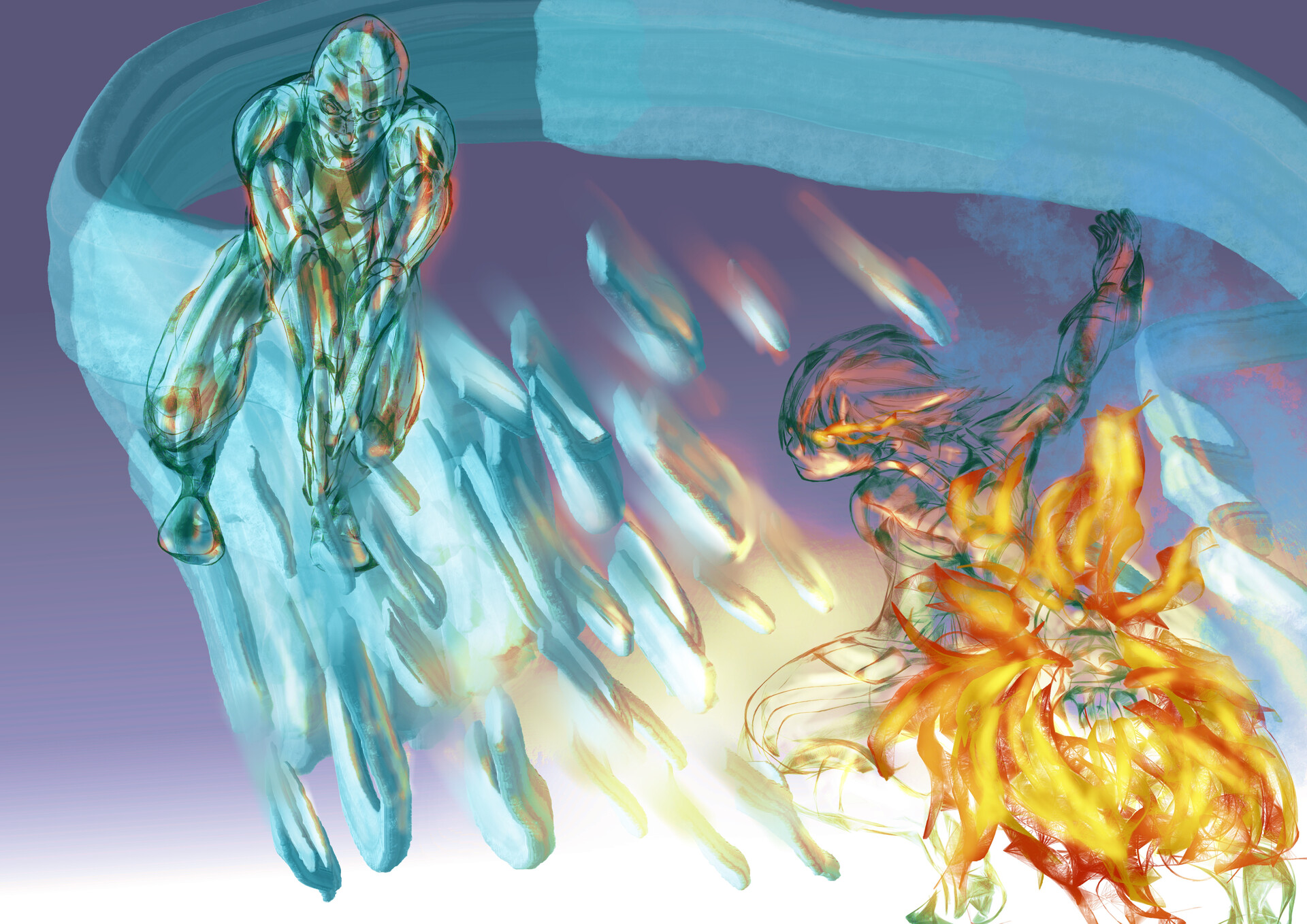 ArtStation - Iceman vs Shoto