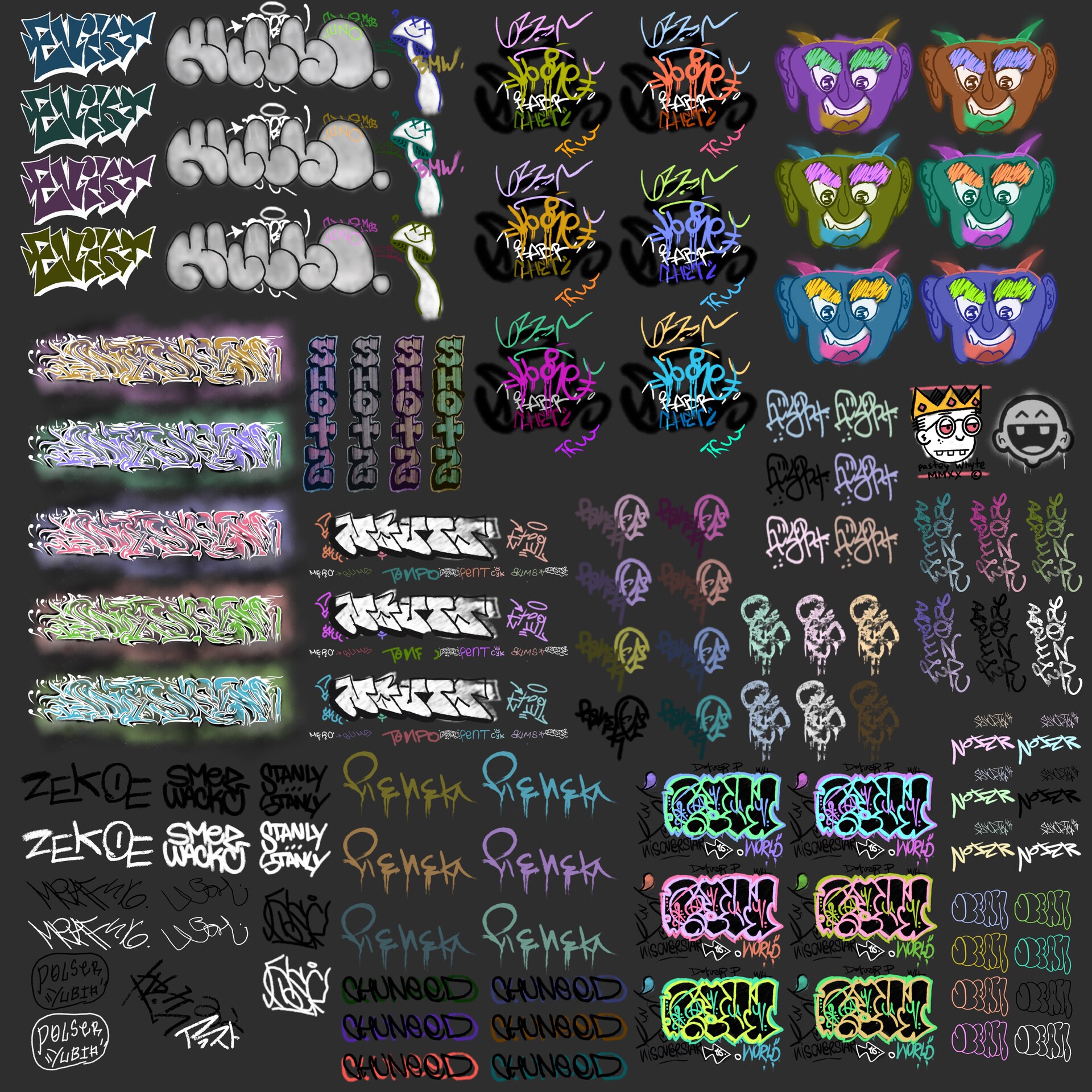 Garrick Ho - Neo-Kowjuku Signage/Graffiti Assets