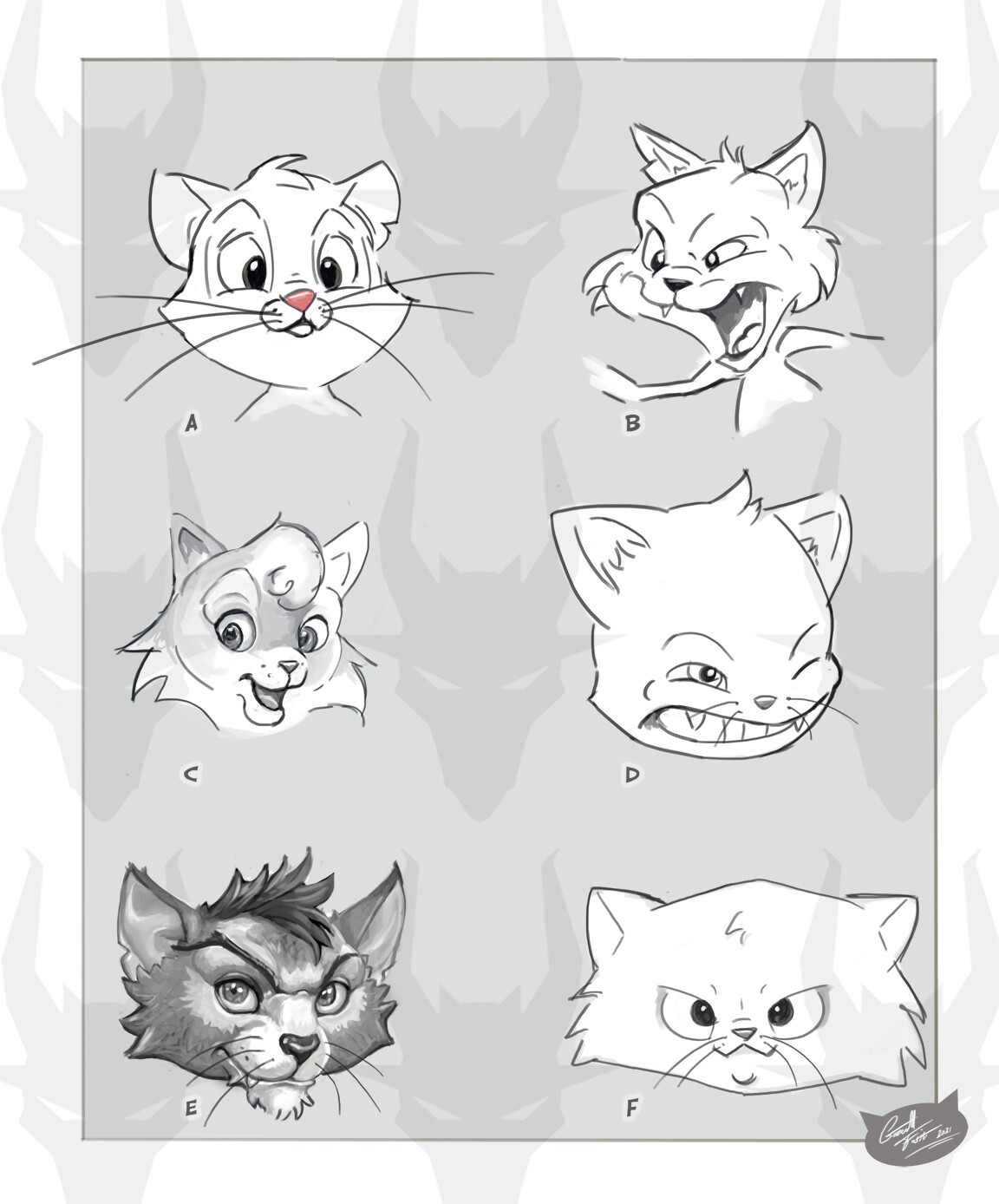 ArtStation - Cartoon cat concepts