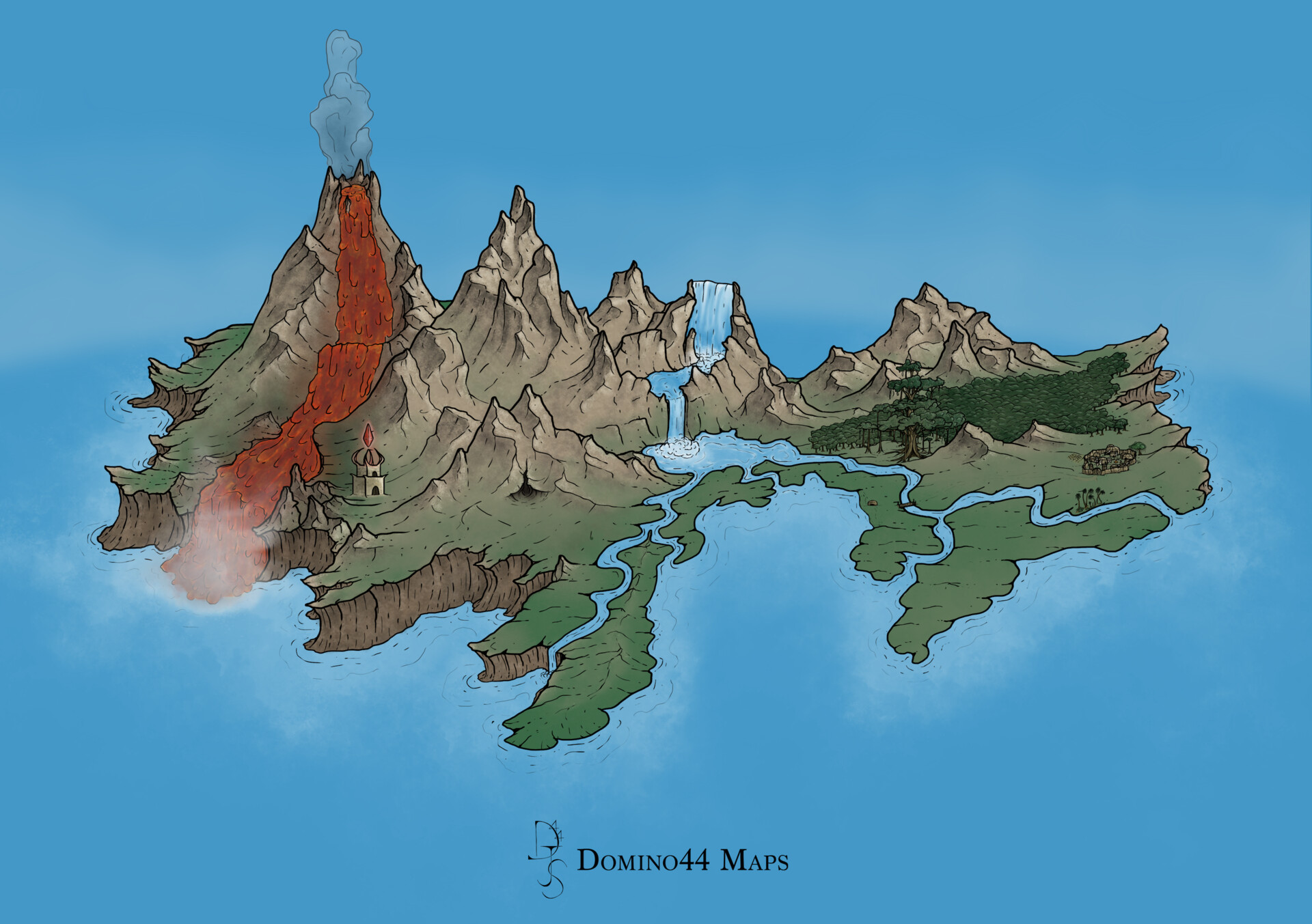 ArtStation - Magical island map