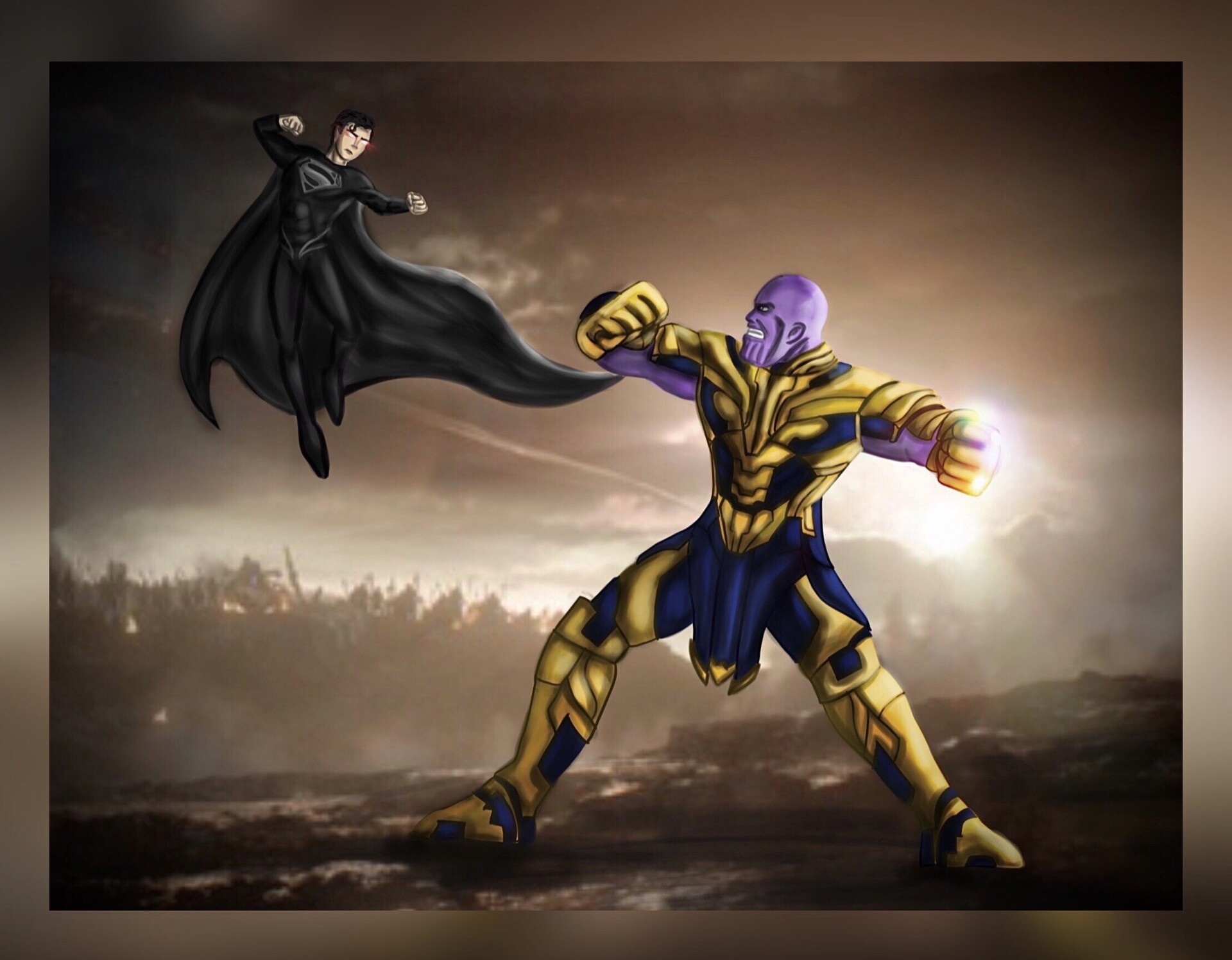 ArtStation - DCEU Superman vs. MCU Thanos