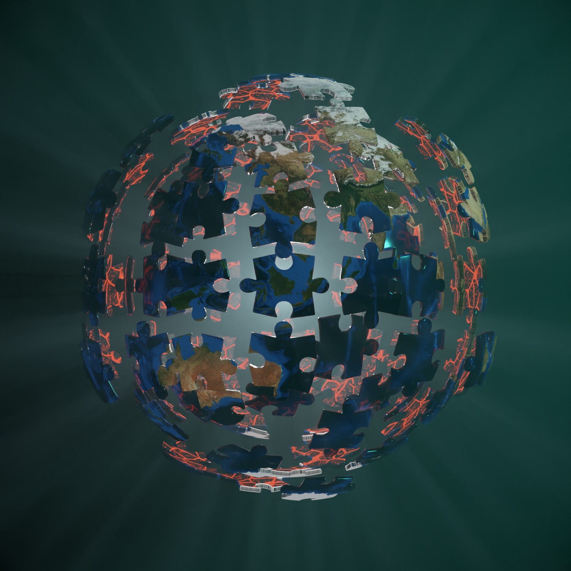 ArtStation - Puzzle earth