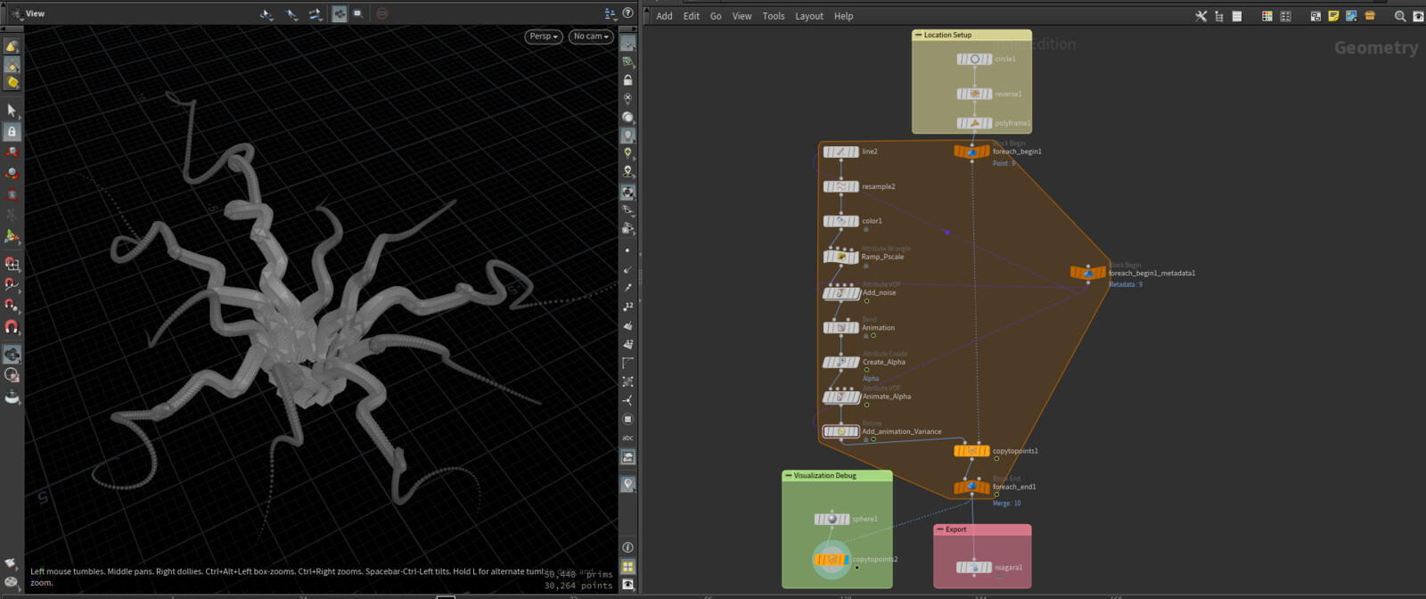 Logan Duffy - Houdini Niagara Experiments, UE4