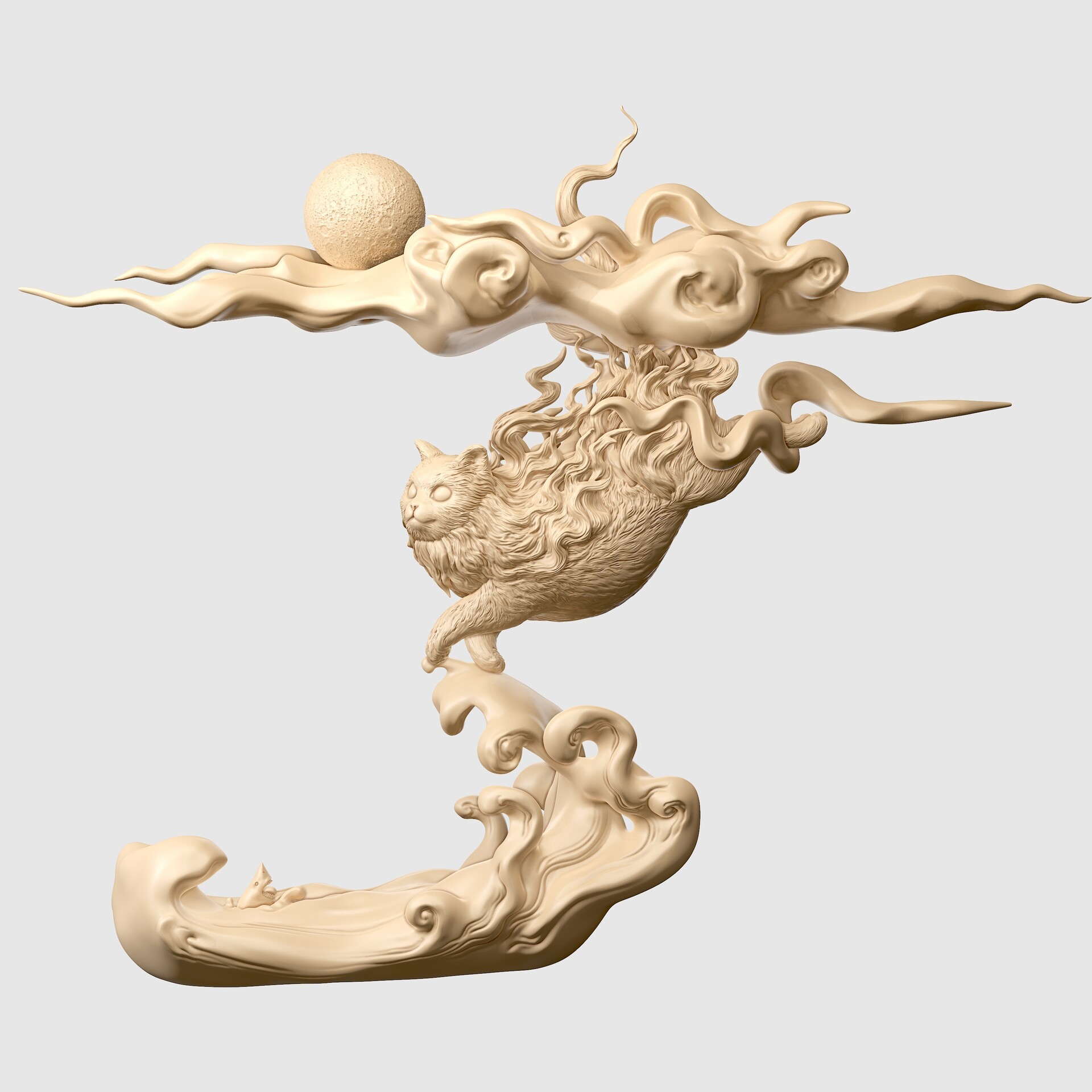 ArtStation - Fishing Cat