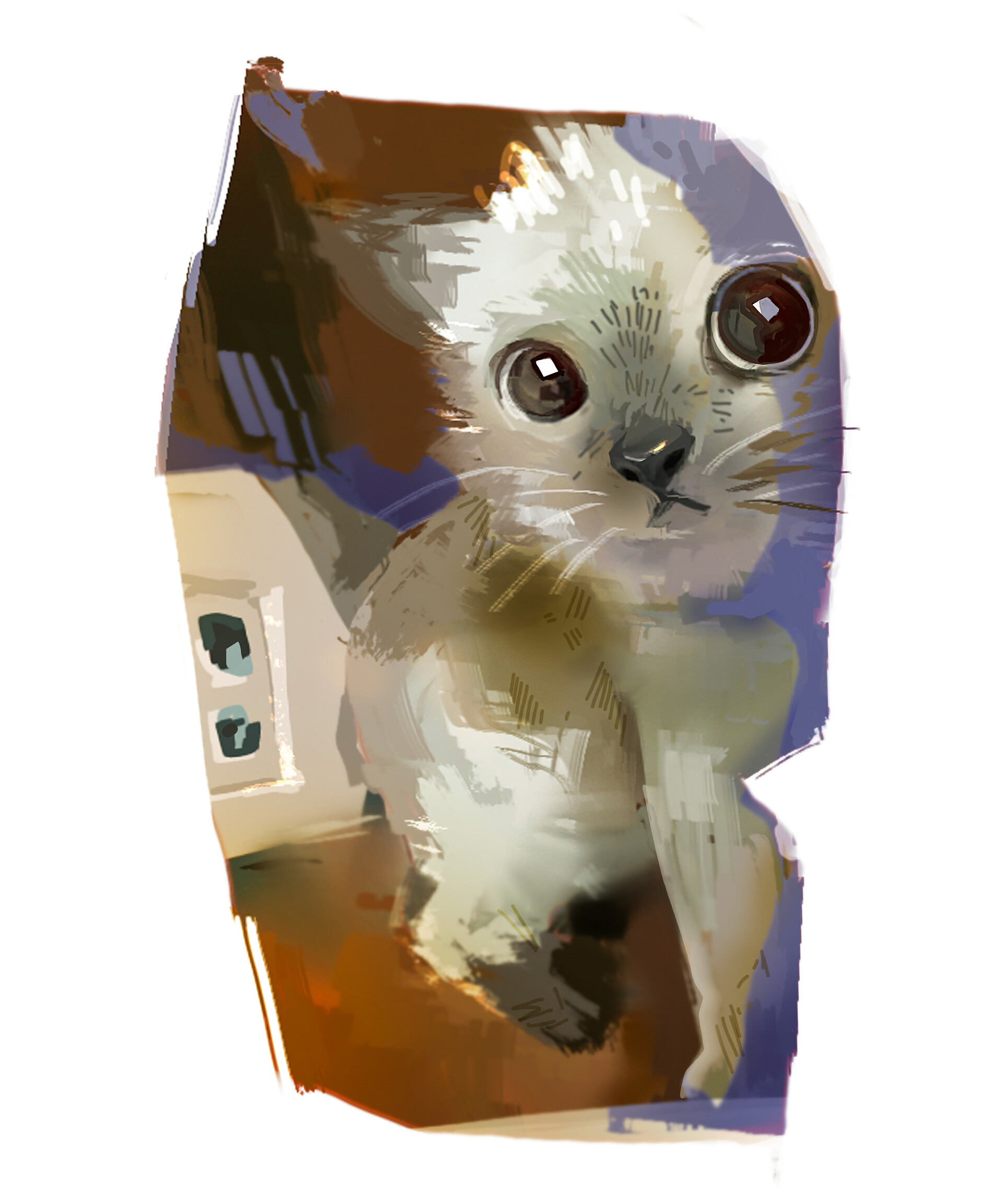 ArtStation - Peaking Cat