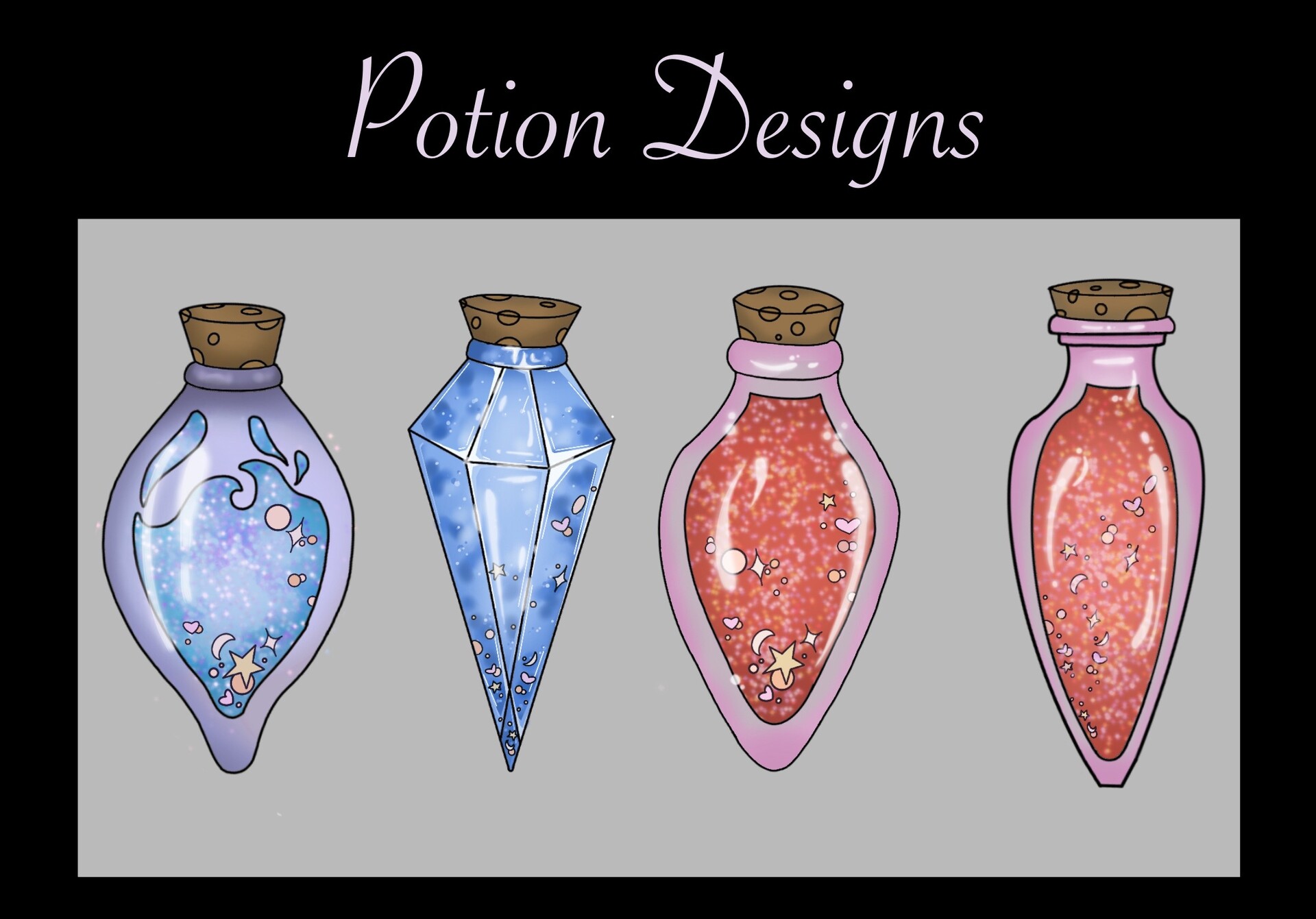 ArtStation - Potion Bottles