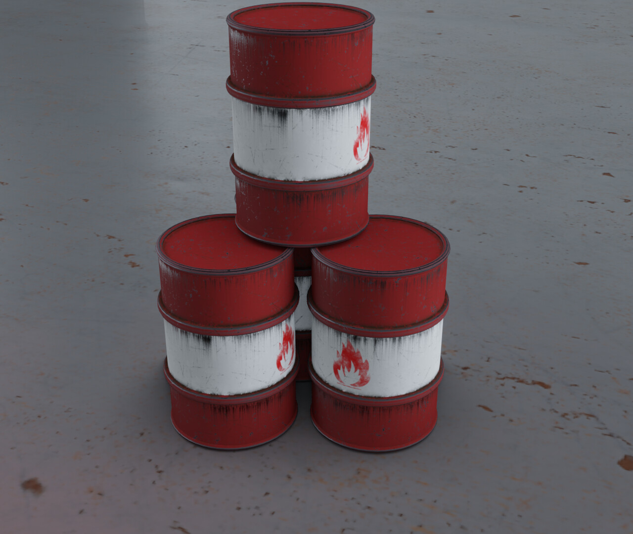 ArtStation - Exploding Barrel Prop